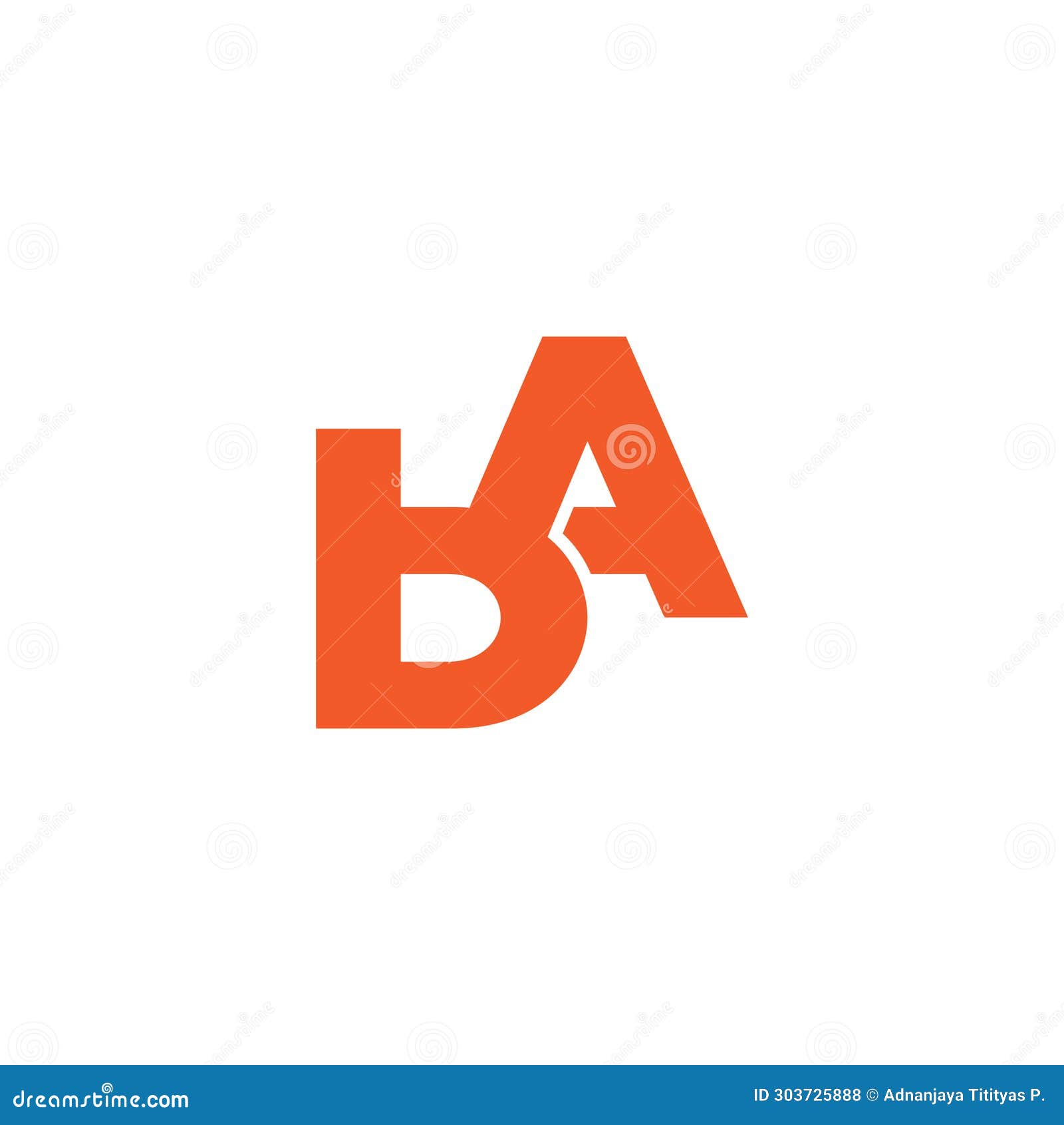 Letter Ba Linked Font Simple Geometric Logo Vector Stock Vector ...