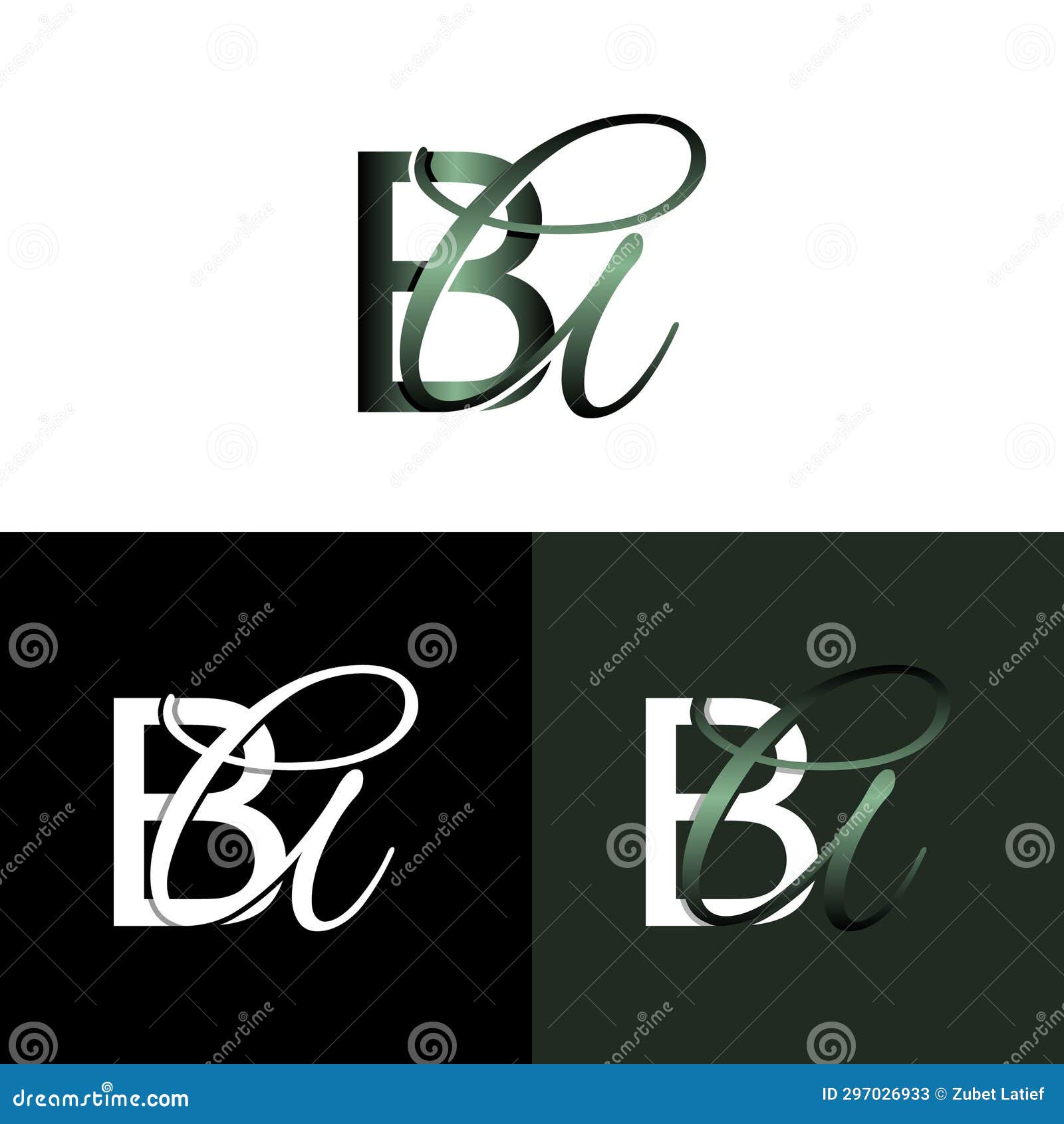 Letter BA Luxury Modern Monogram Logo Vector Design, Logo Initial ...