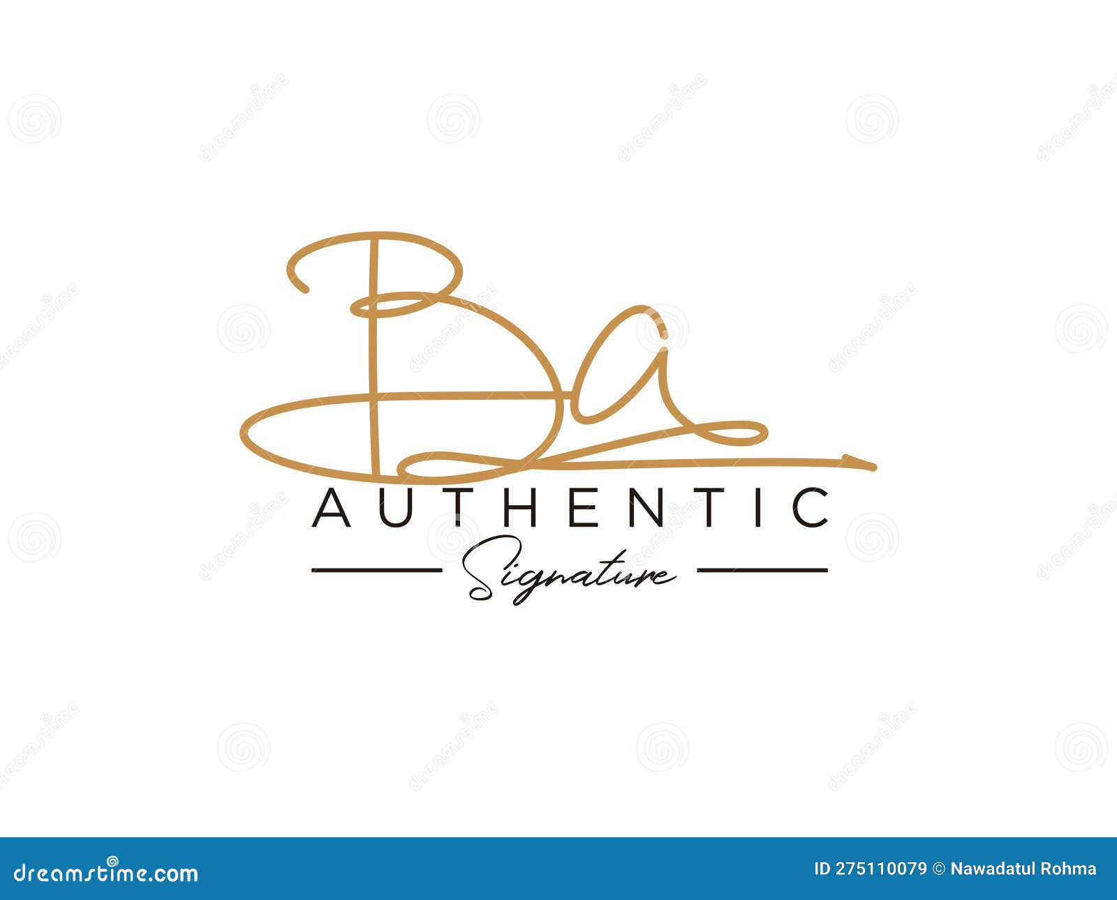 Letter BA Signature Logo Template Vector Stock Vector - Illustration of ...