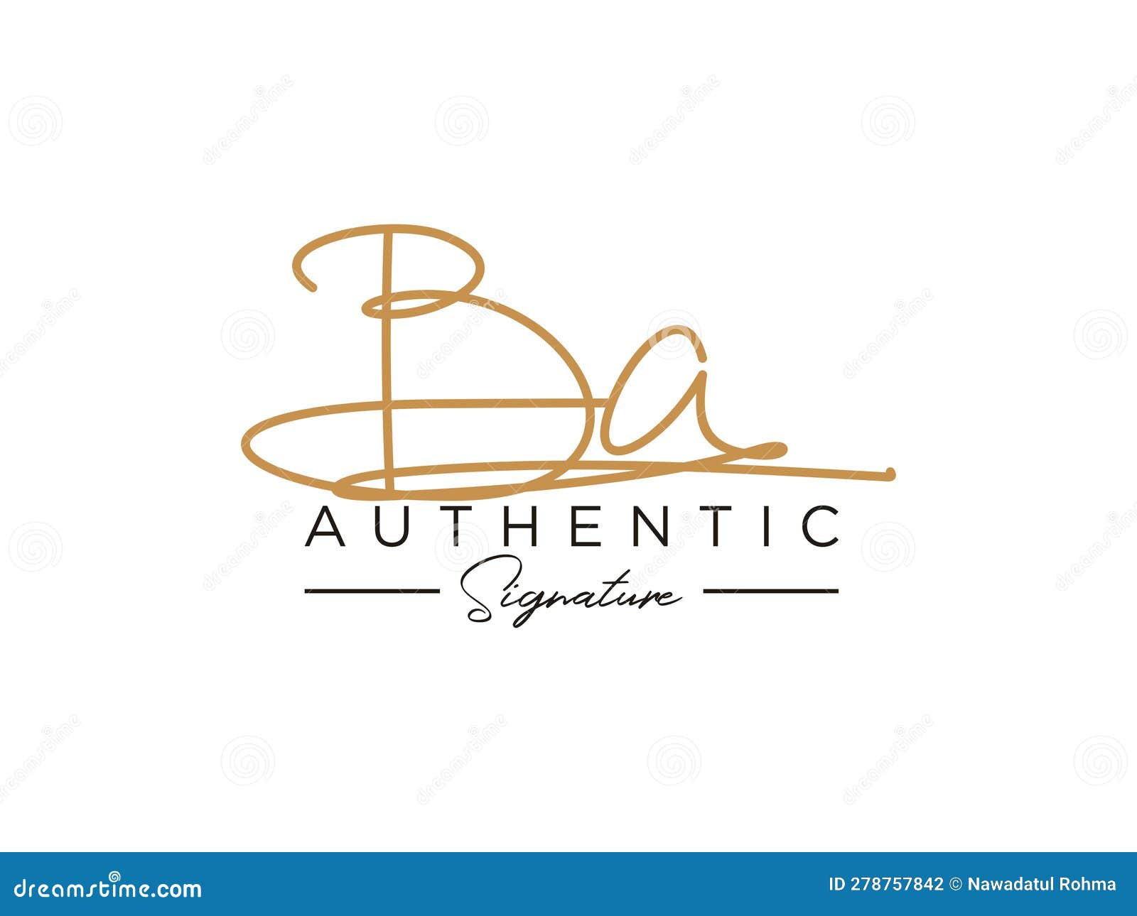 Letter BA Signature Logo Template Vector Stock Vector - Illustration of ...