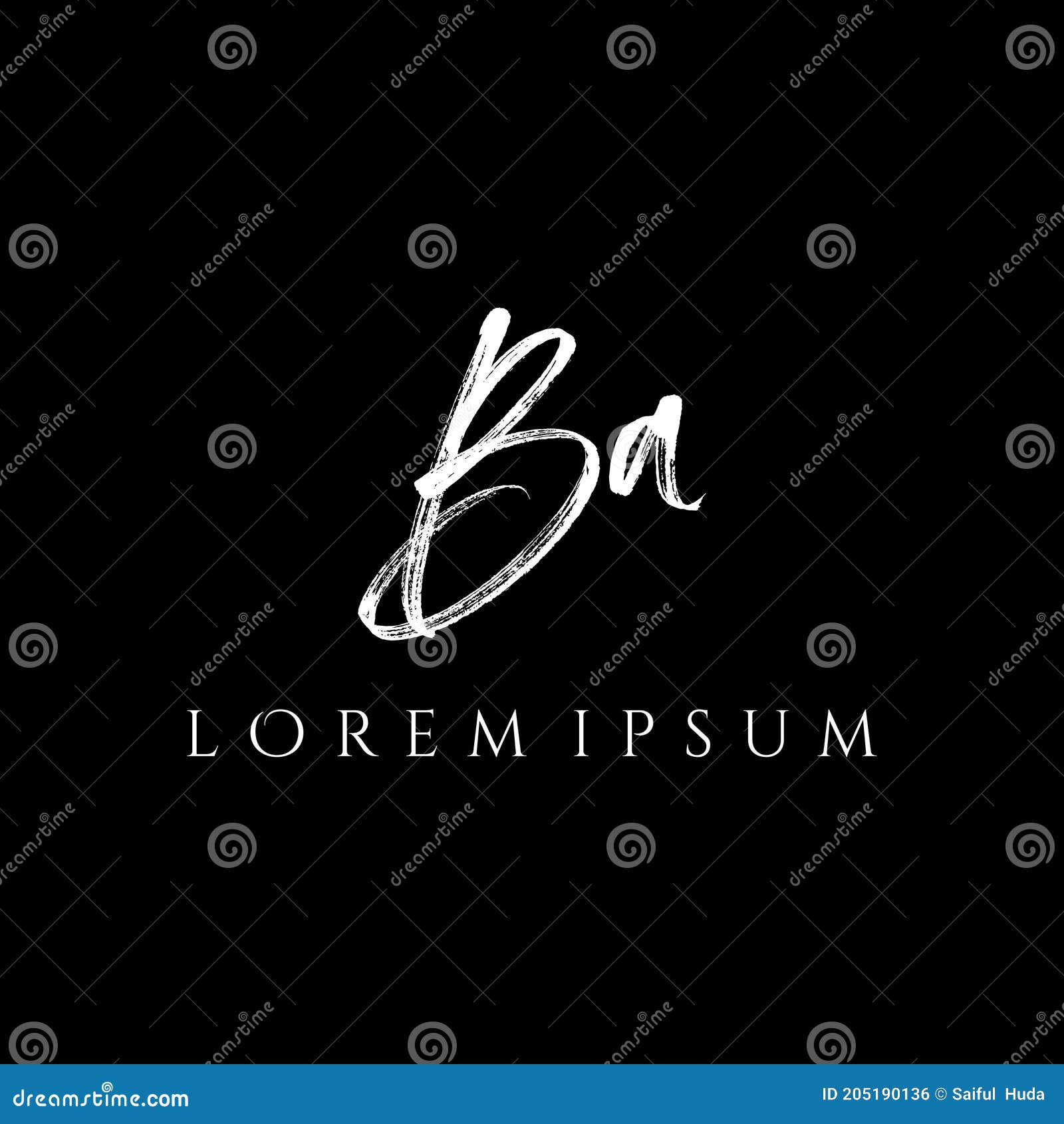 Letter BA Simple Monogram Logo Icon Design. Stock Vector - Illustration ...
