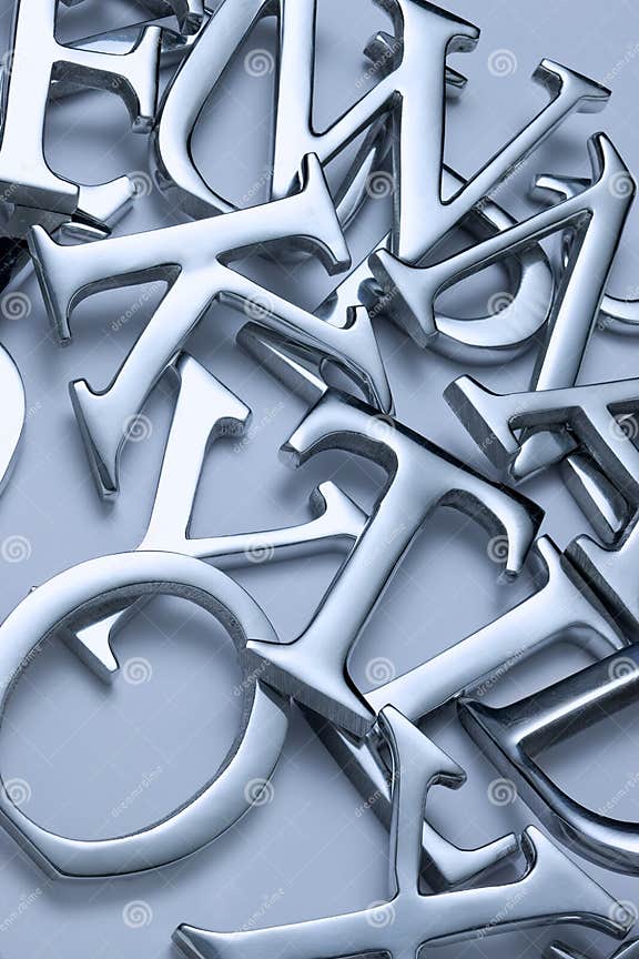 Letter Background stock image. Image of letter, chrome - 14078065