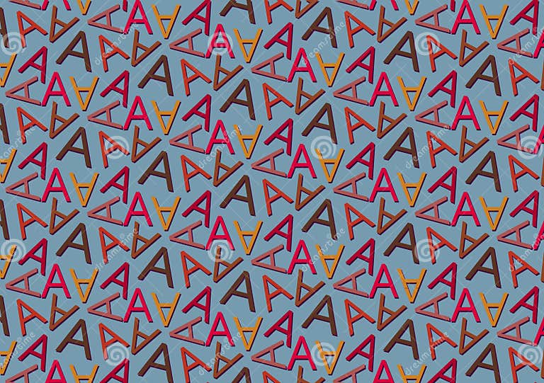 The Letter a Background Wallpaper Pattern Design Stock Illustration ...