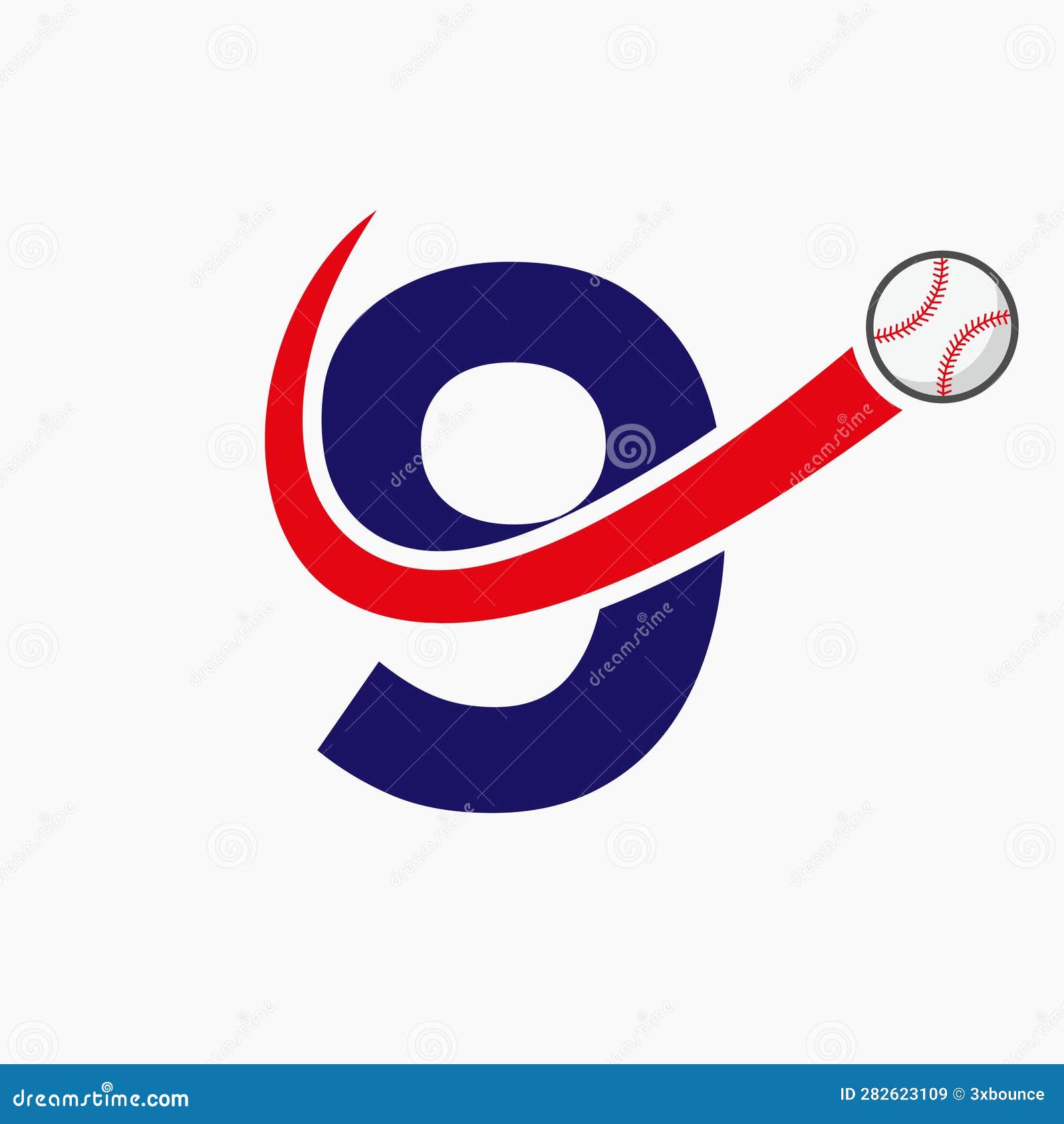Letter 9 Baseball Logo Concept with Moving Baseball Icon Vector ...