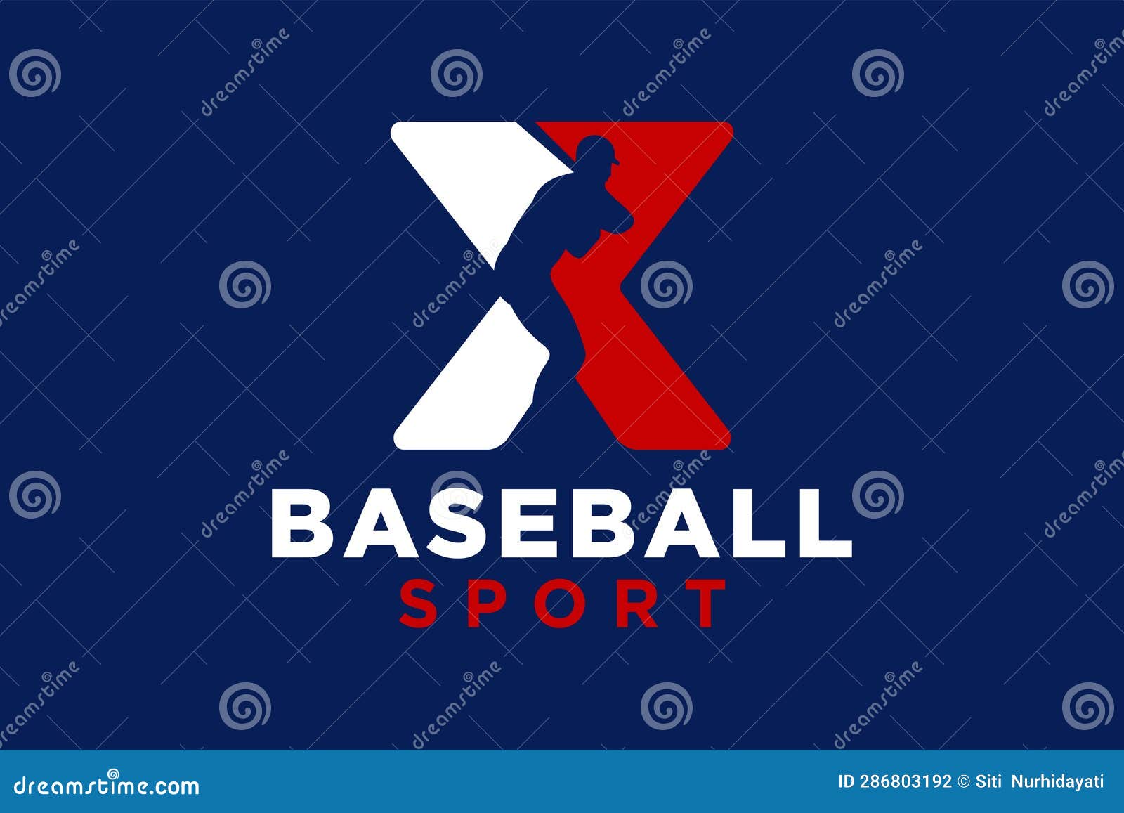 Letter X Baseball Logo Icon Vector Template, Stock Vector ...