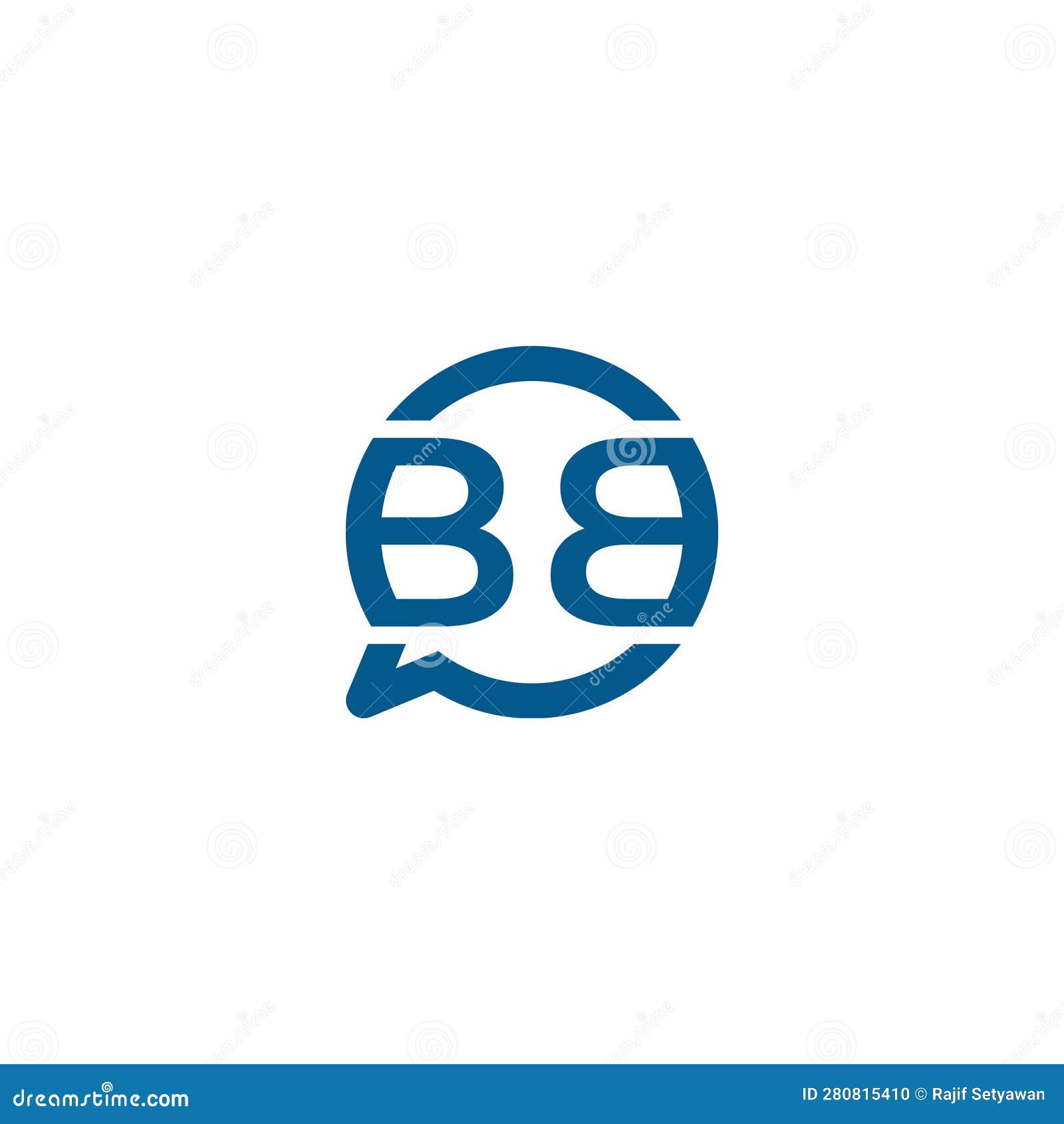 Letter BB Circle Chat Logo Design Vector Stock Vector - Illustration of ...