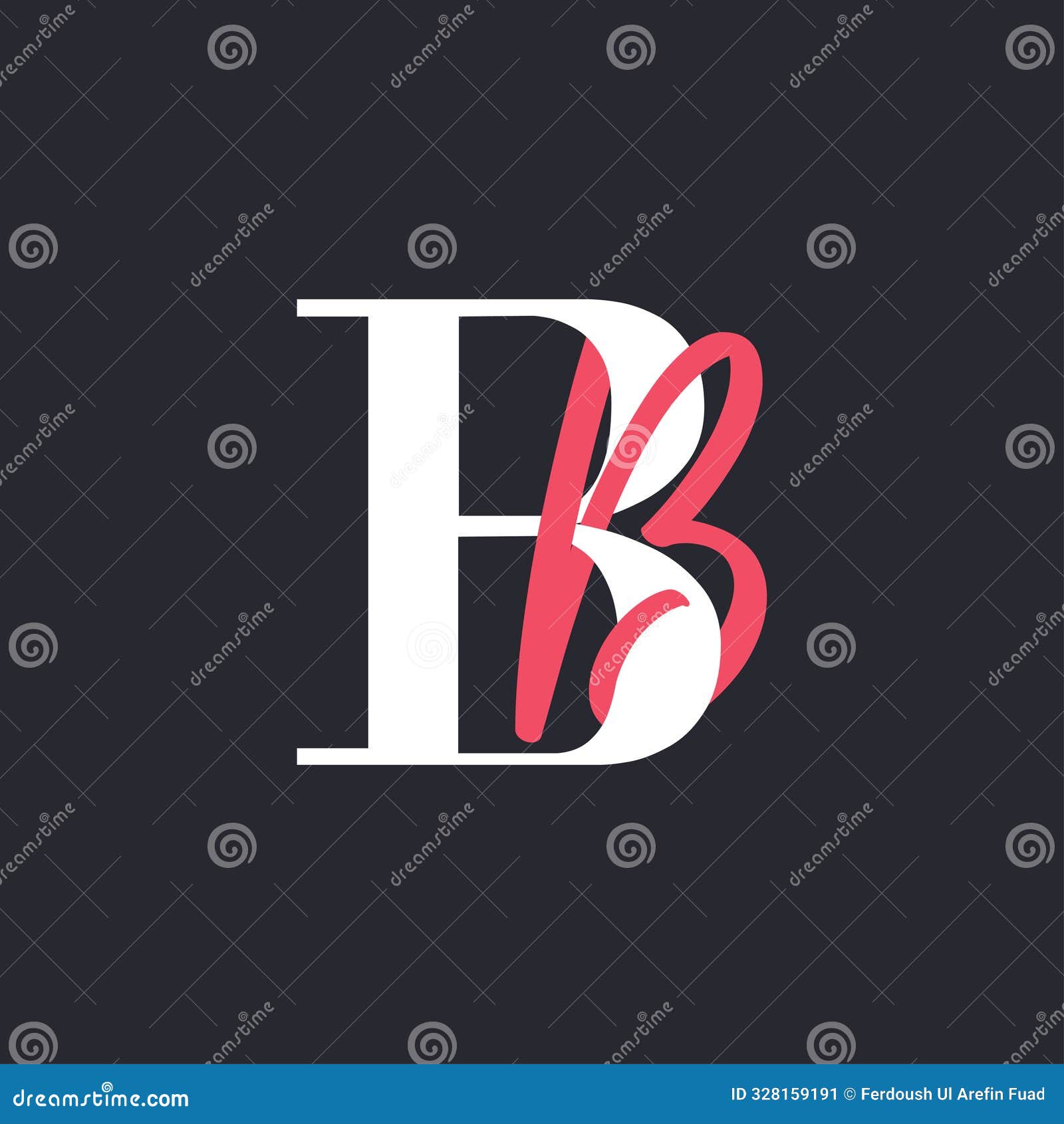 Letter BB Logo. Perfectly Blended Initials BB Letter Logo Design Stock ...
