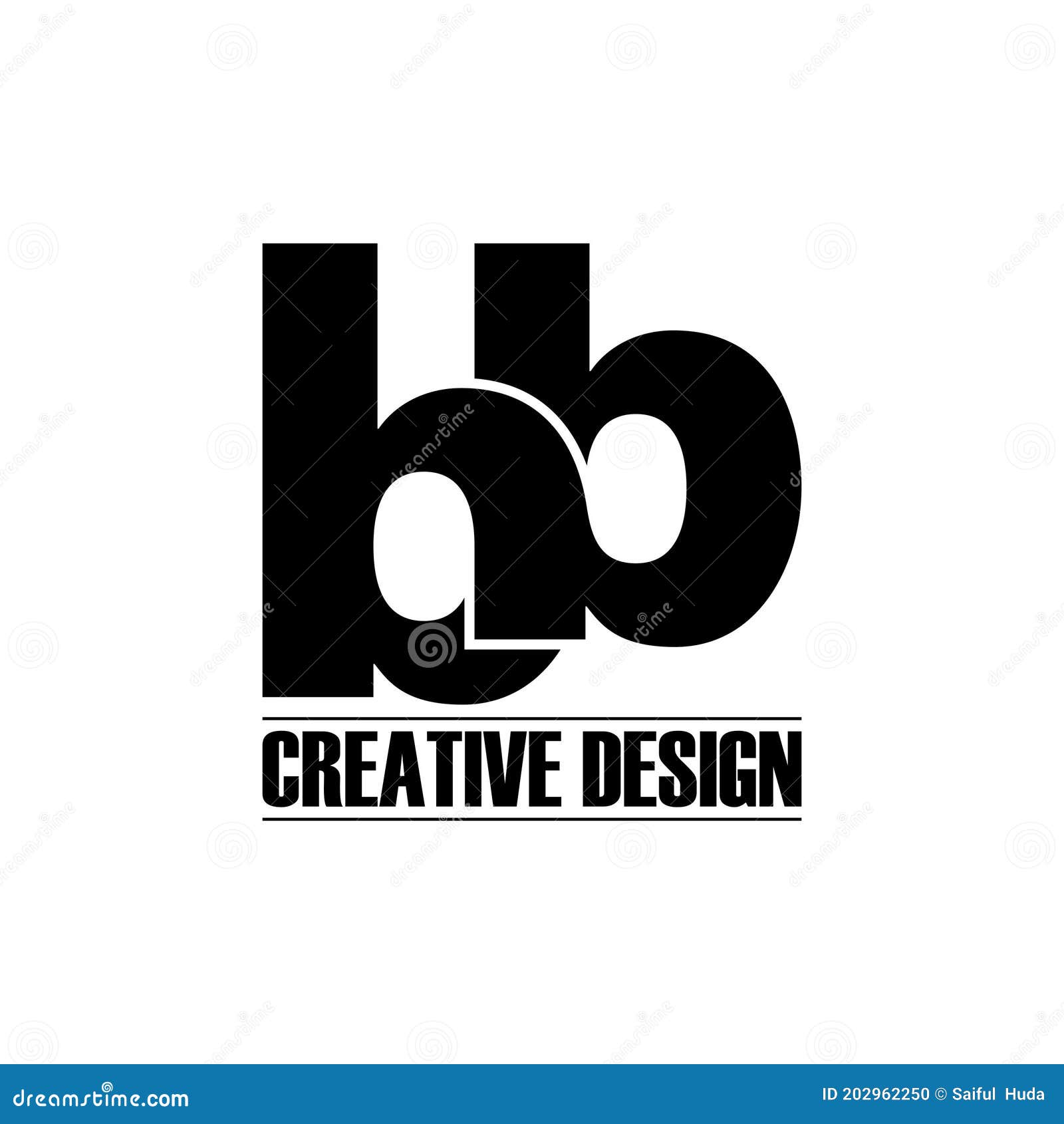 Letter BB Simple Monogram Logo Icon Design. Stock Vector - Illustration ...