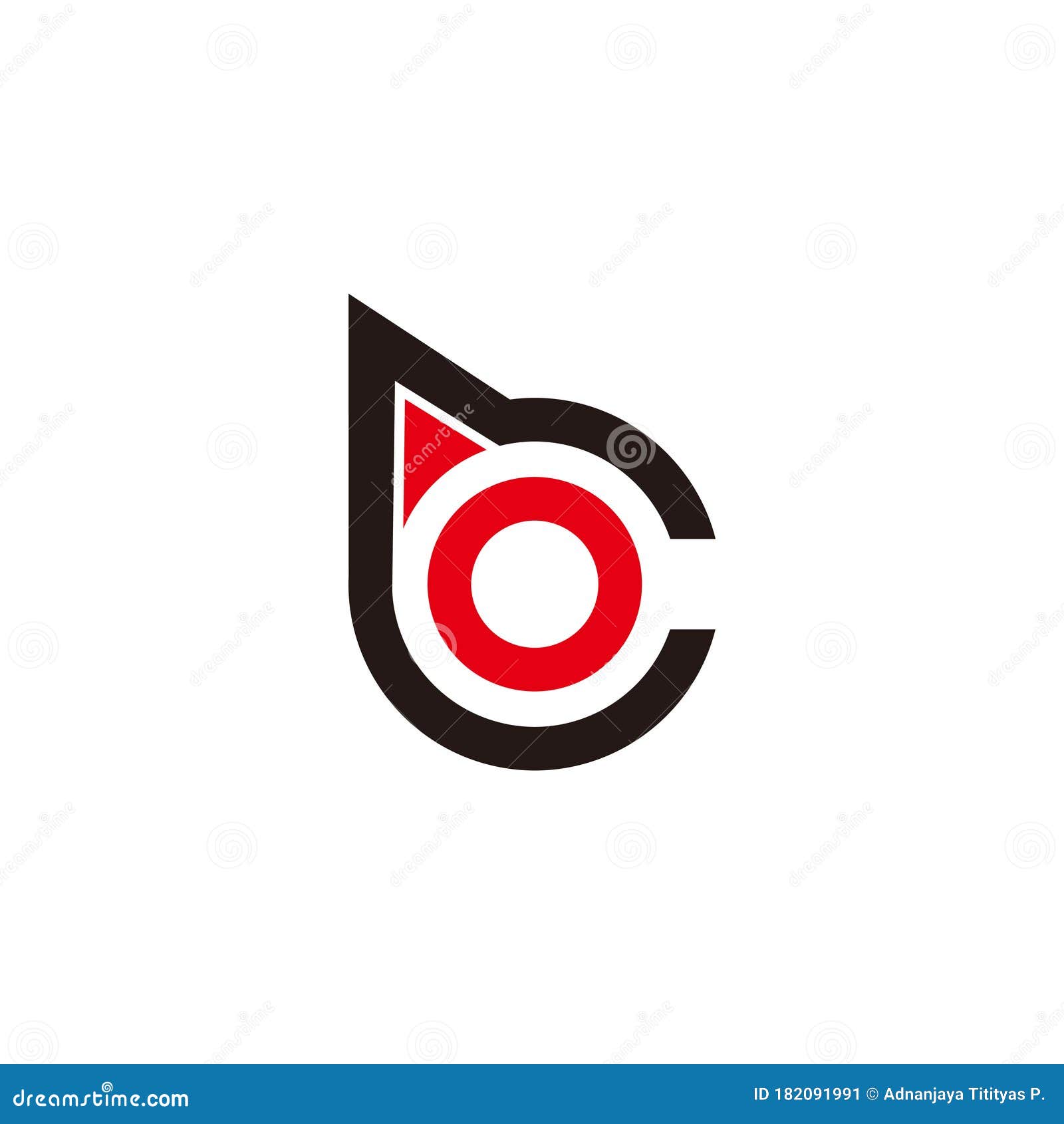 Letter Bc Circle Geometric Arrow Logo Vector Stock Vector ...