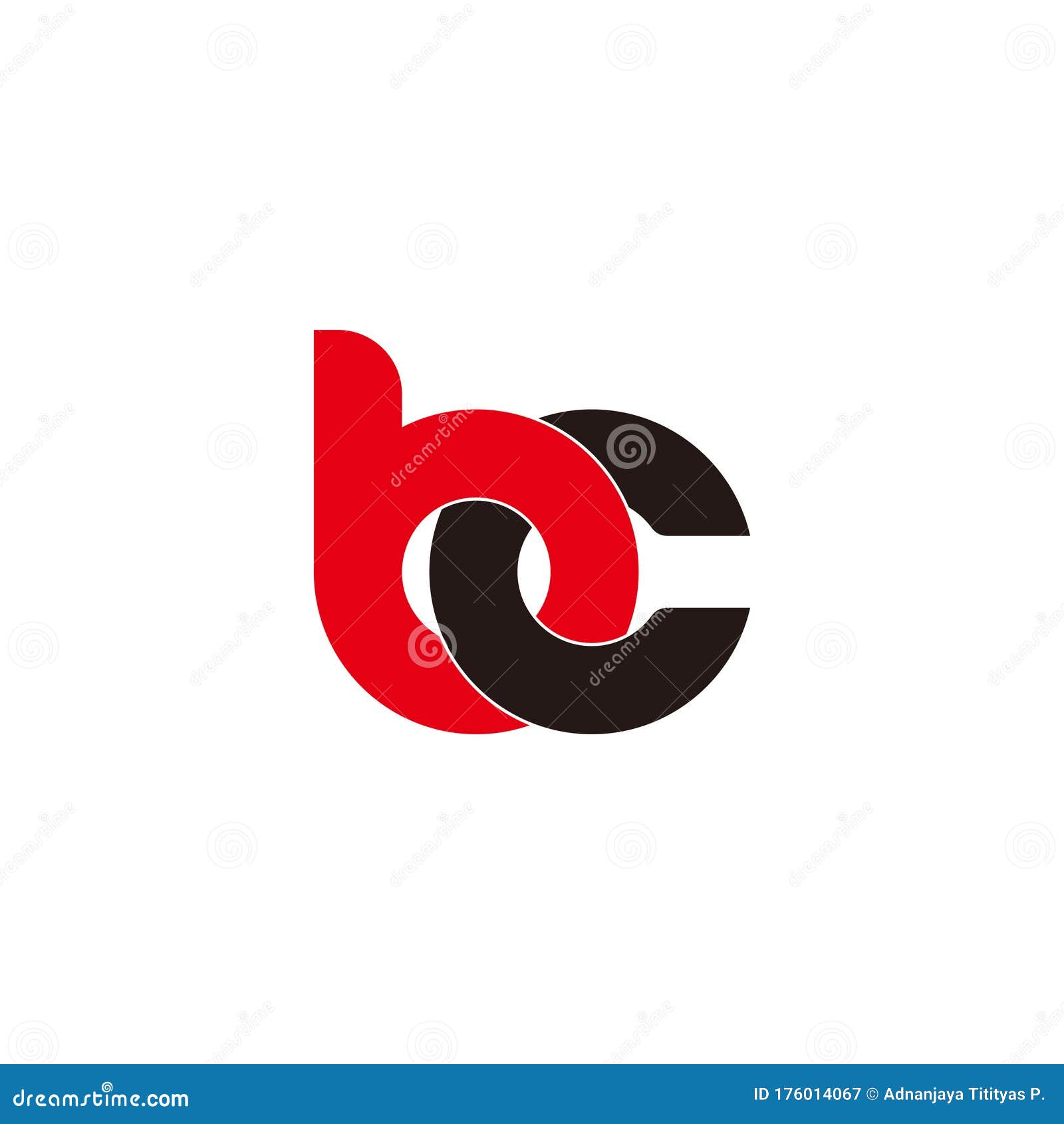 Letter Bc Linked Chain Flat Colorful Design Symbol Logo Vector Stock ...