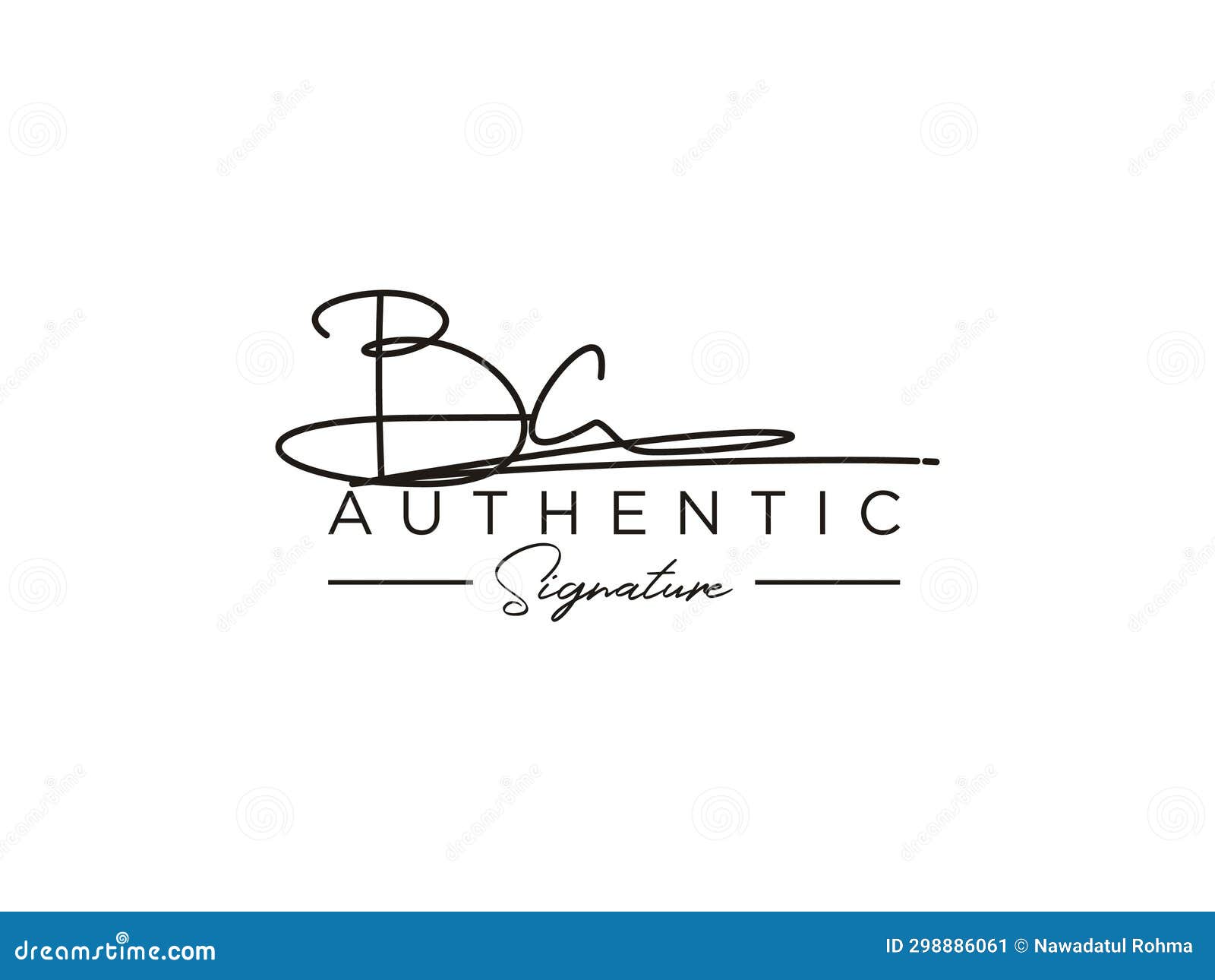 Letter BC Signature Logo Template Vector Stock Vector - Illustration of ...