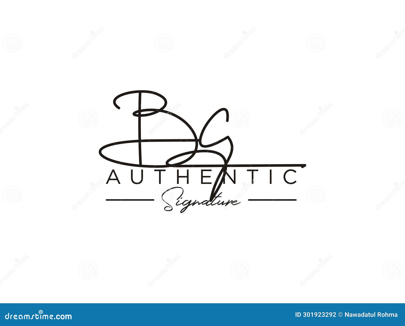 Letter BC Signature Logo Template Vector Stock Vector - Illustration of ...