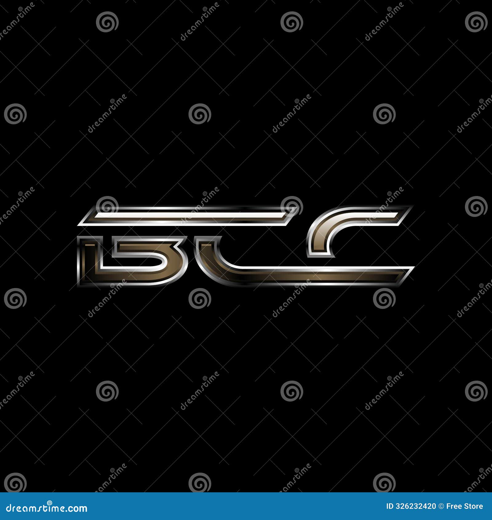 Letter BCC Metallic Modern Creative Business Technology Design Logo ...