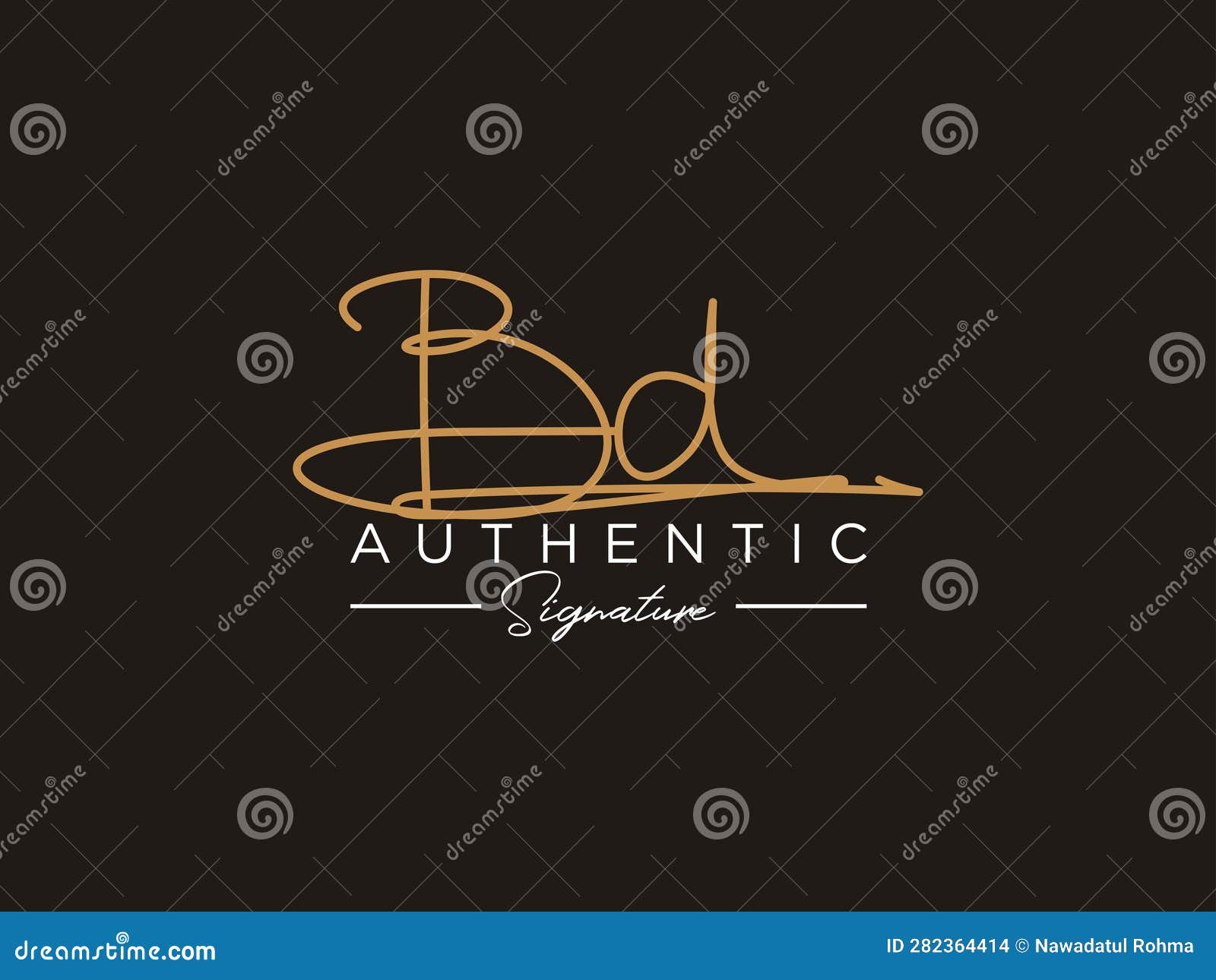 Letter BD Signature Logo Template Vector Stock Vector - Illustration of ...
