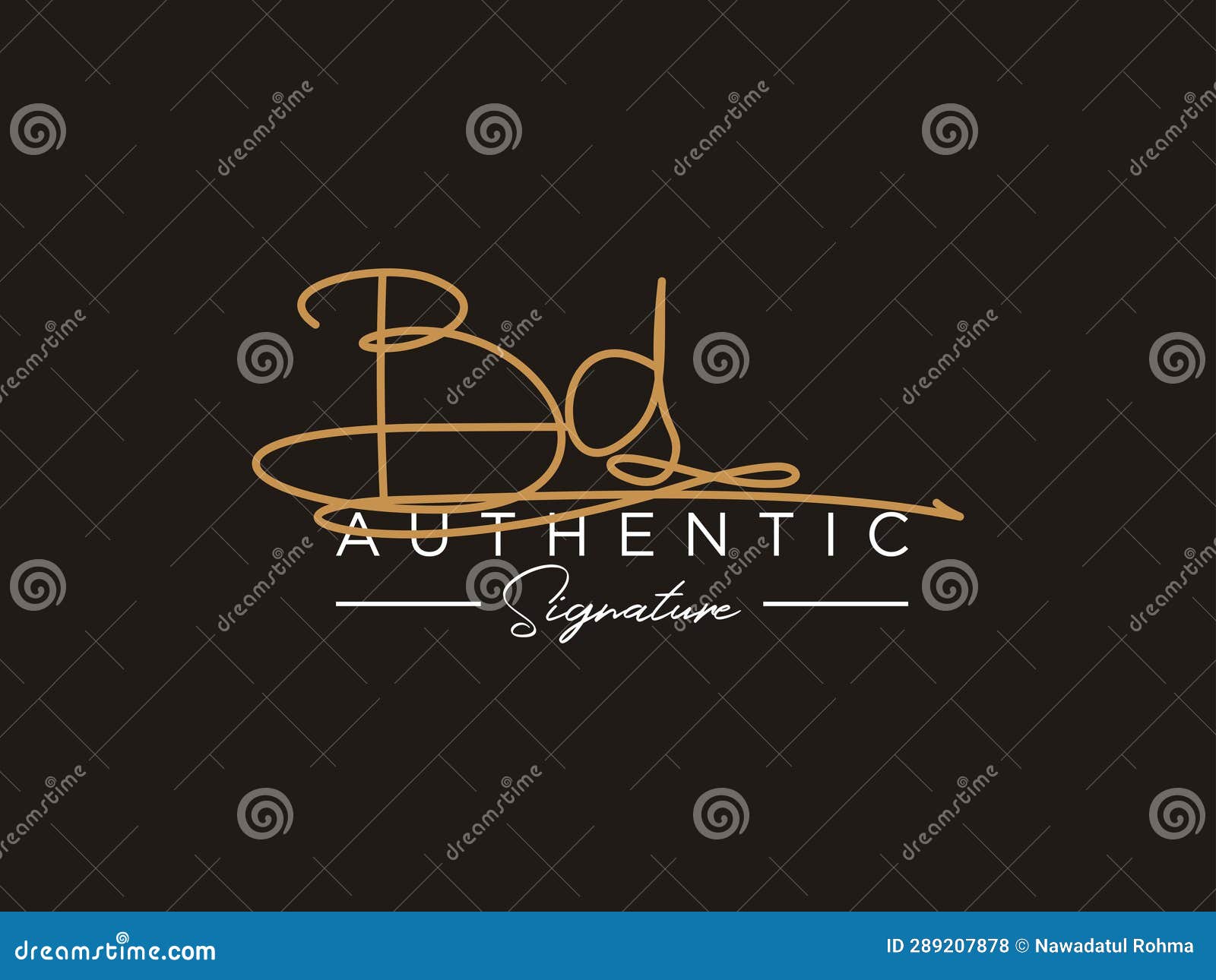 Letter BD Signature Logo Template Vector Stock Vector - Illustration of ...
