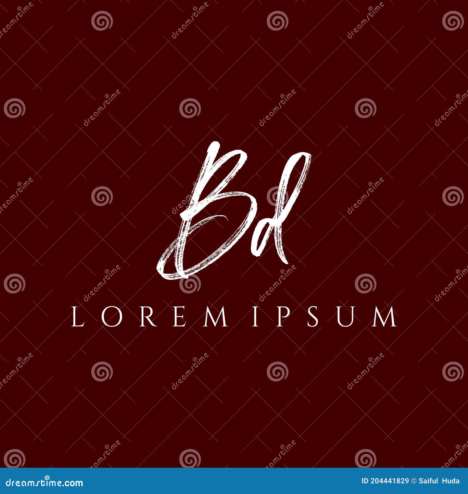 Letter BD Simple Monogram Logo Icon Design. Stock Vector - Illustration ...