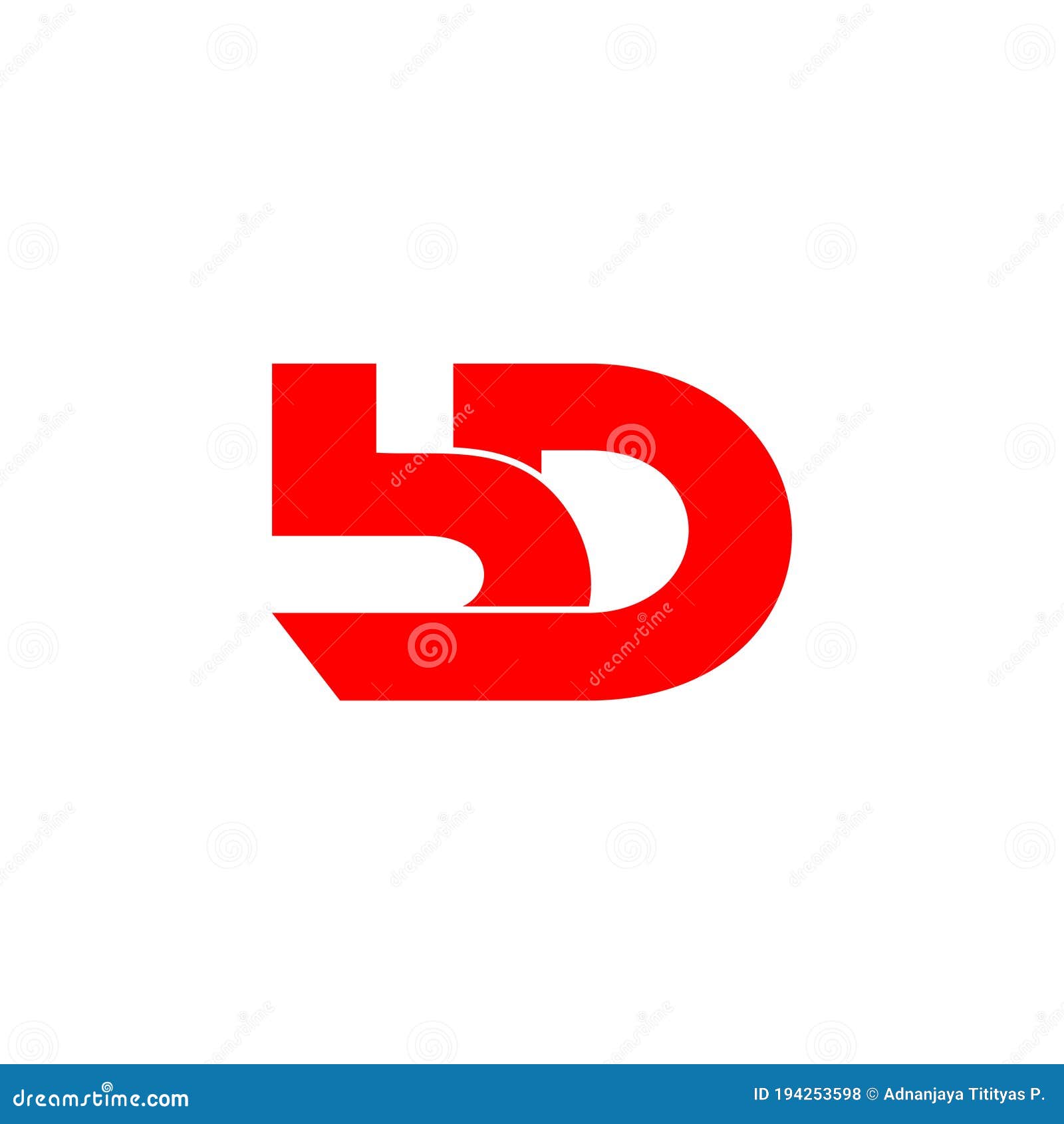 Letter Bd Symbol Linked Geometric Design Logo Vector Stock Vector ...