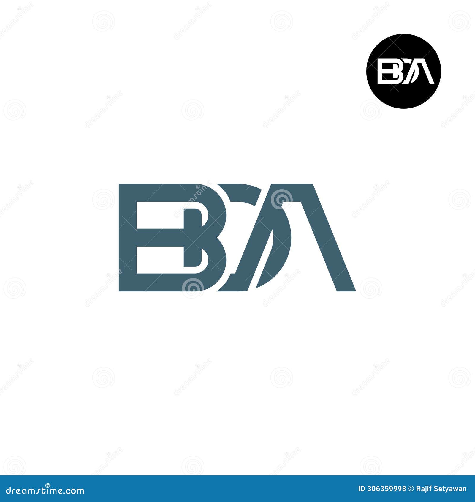 Letter BDA Monogram Logo Design Vector Illustration | CartoonDealer.com ...