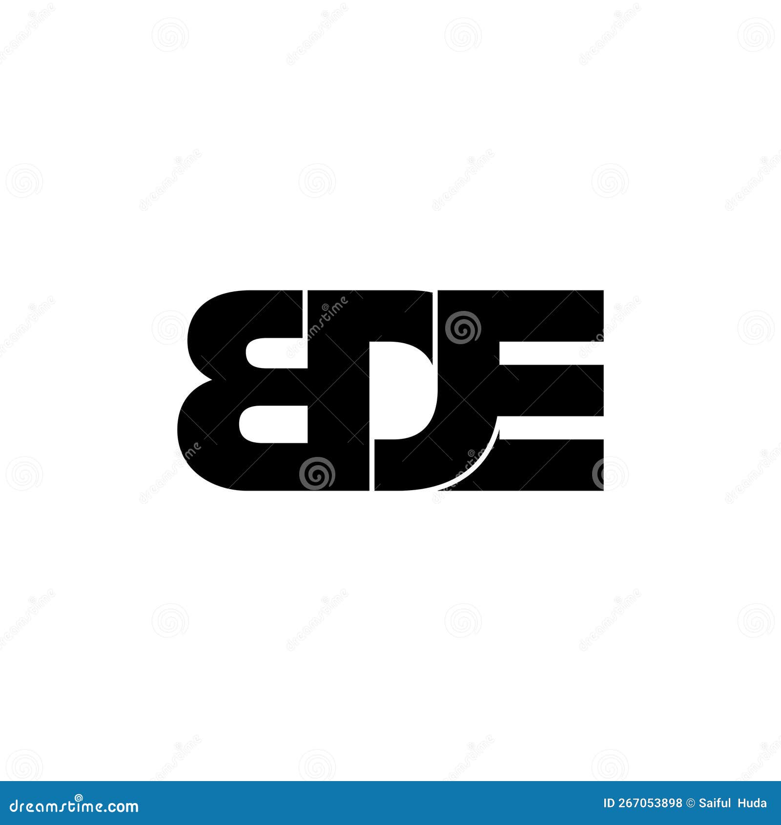 Letter BDE Simple Monogram Logo Icon Design. Stock Illustration ...