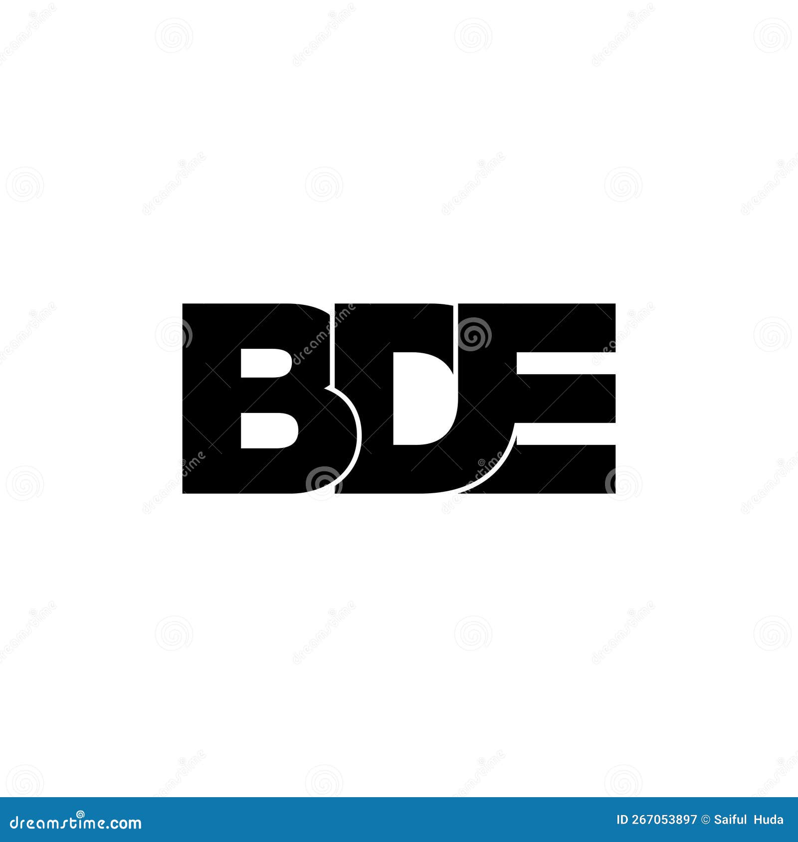 Letter BDE Simple Monogram Logo Icon Design. Stock Vector ...