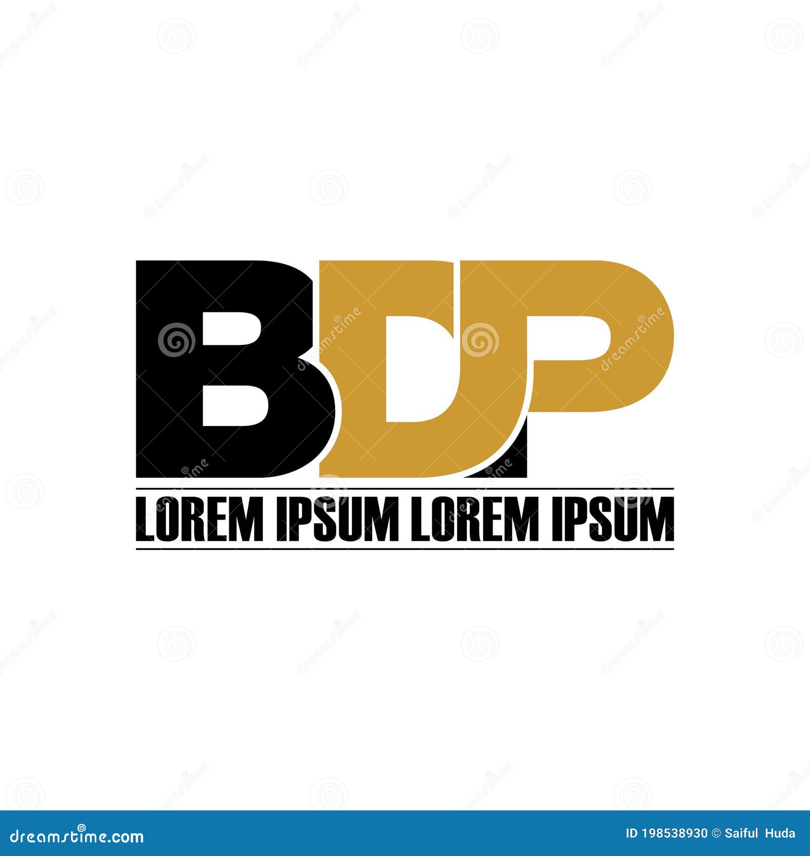 Letter BDP Simple Monogram Logo Icon Design. Stock Vector ...