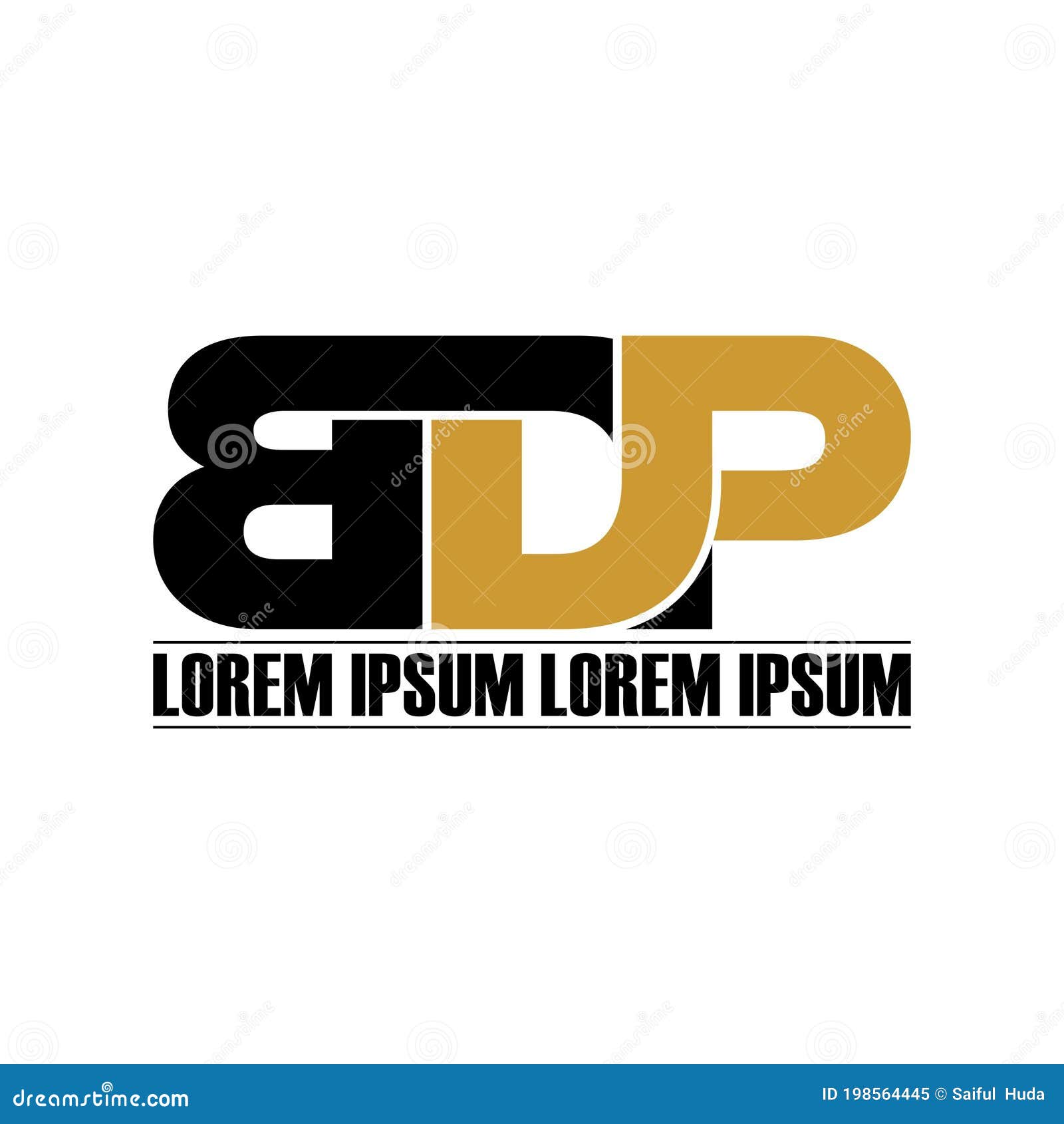 Letter BDP Simple Monogram Logo Icon Design. Stock Vector ...