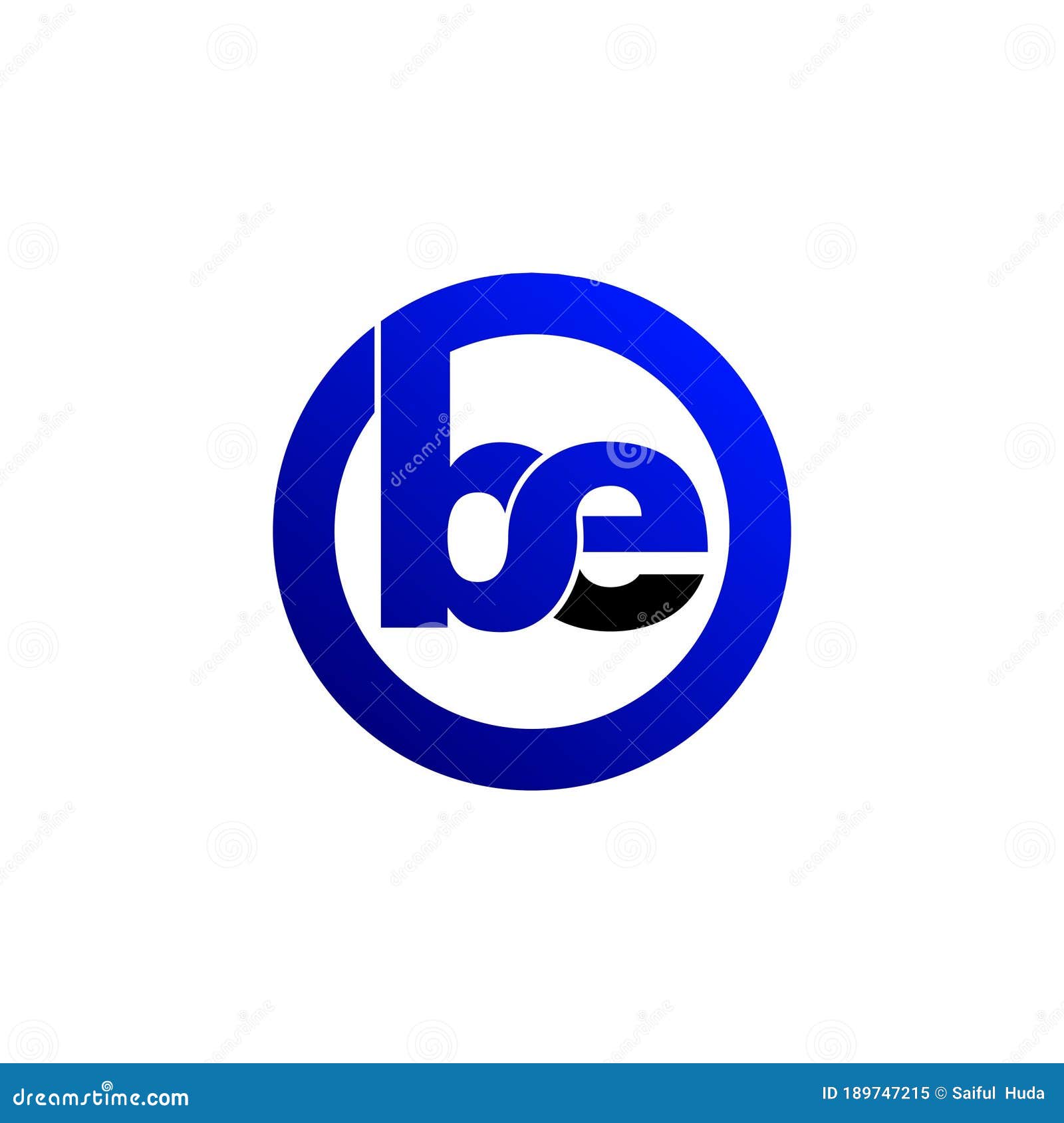 Letter Be Circle Monogram Logo Icon Design Vector. Stock Vector ...