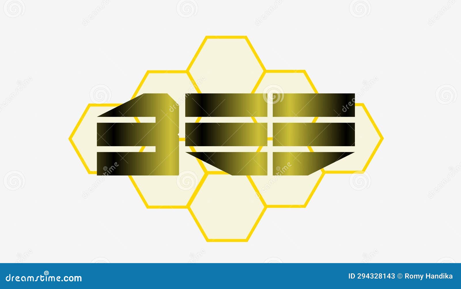 Letter BEE Monogram Logo Design Illustrated Like a Bee Stock ...