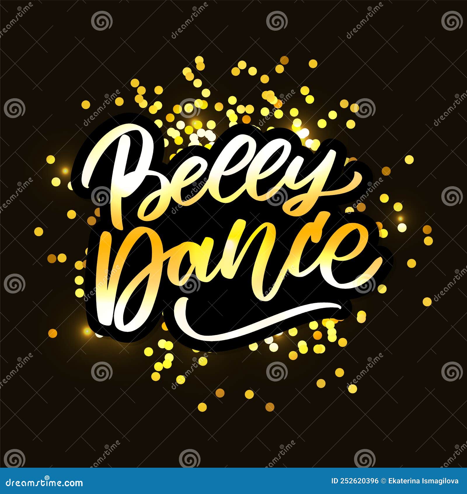 Letter Belly Dance Lettering Composition for Your Logo Stock Vector ...