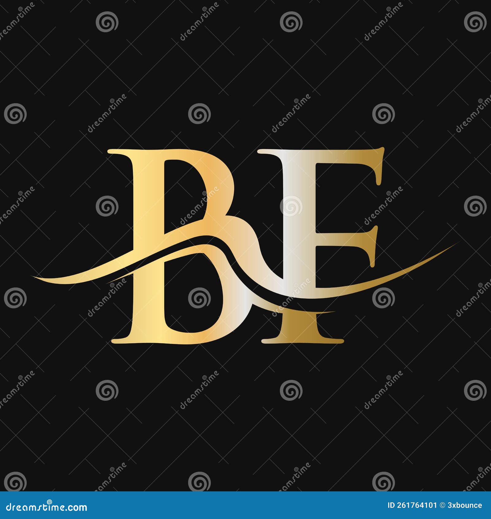 Letter BF Logo Design. Initial BF Logotype Template Stock Vector ...