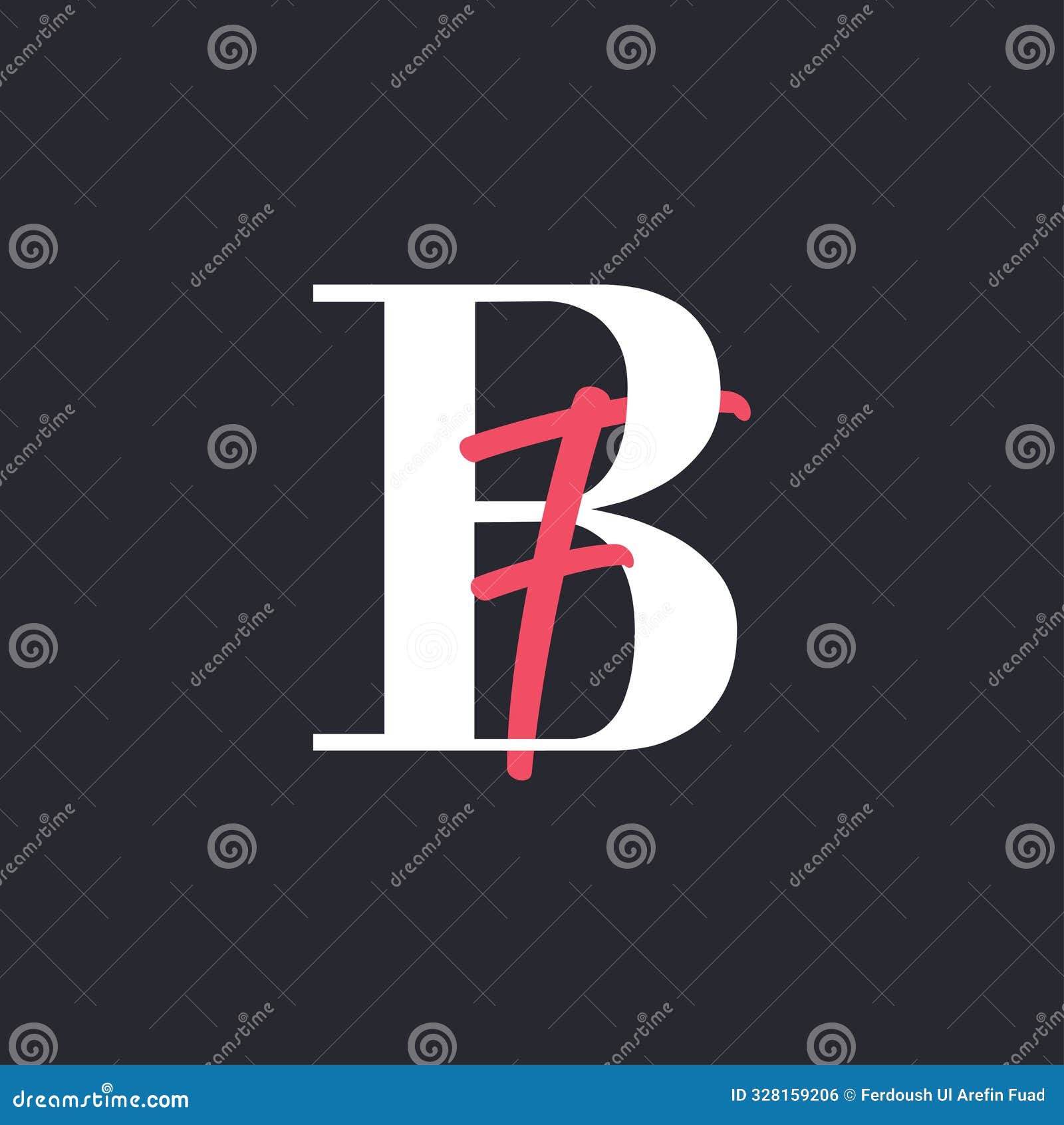 Letter BF Logo. Perfectly Blended Initials BF Letter Logo Design Stock ...
