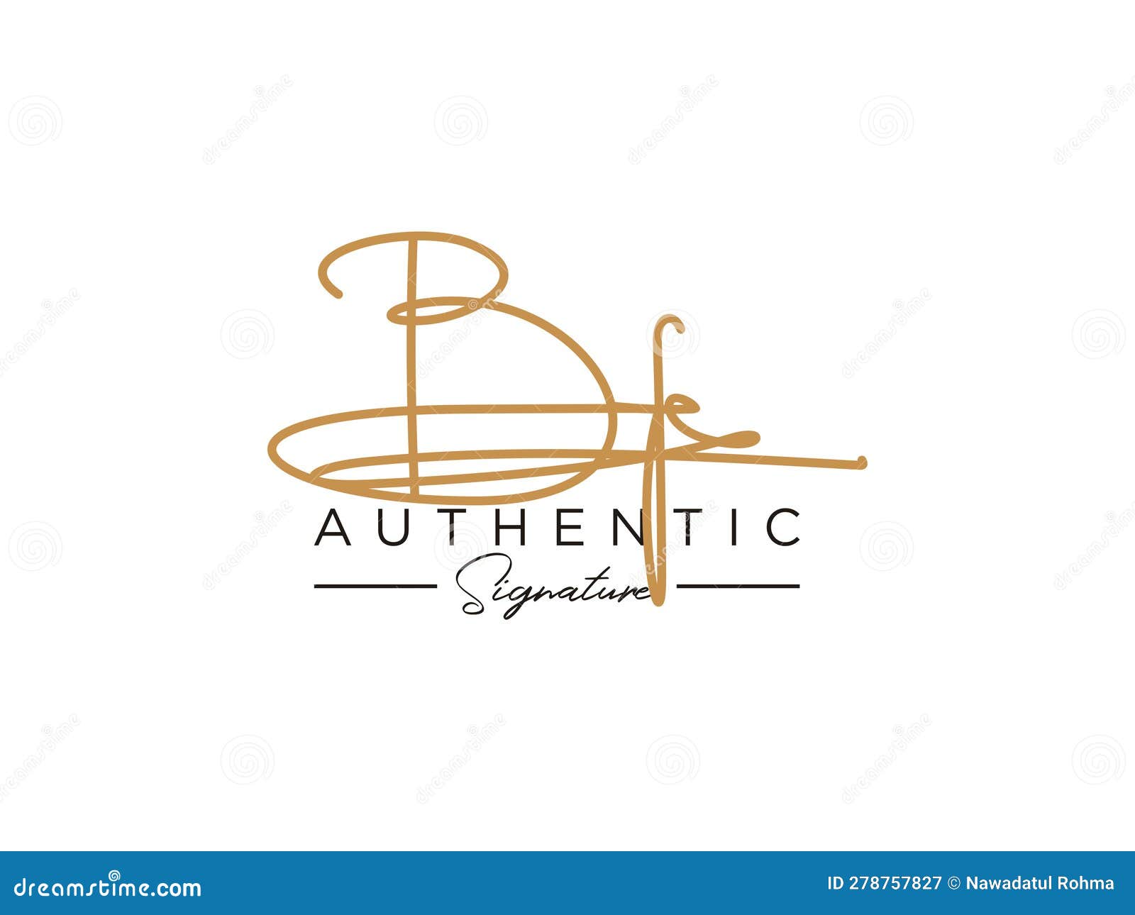 Letter BF Signature Logo Template Vector Stock Vector - Illustration of ...