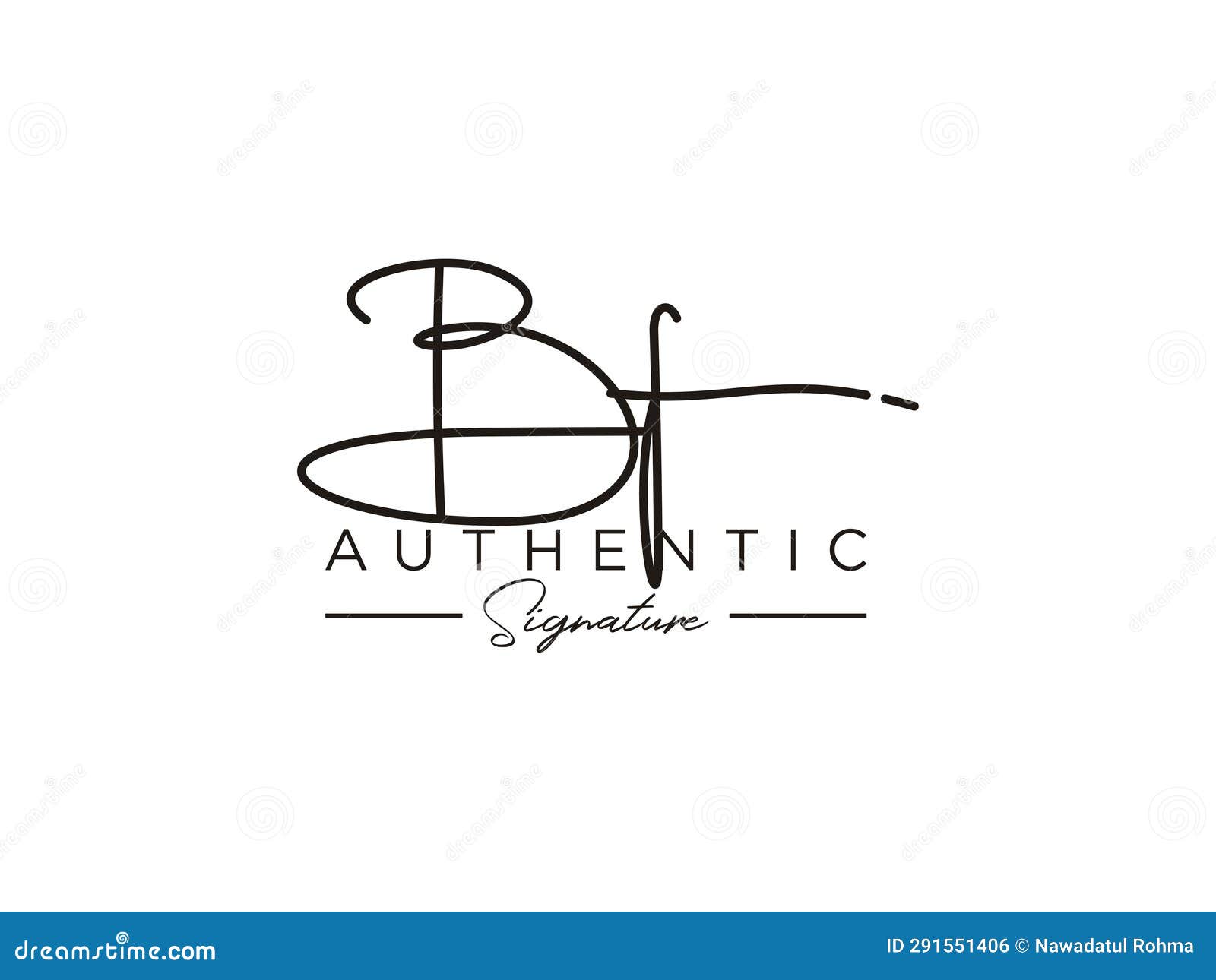 Letter BF Signature Logo Template Vector Stock Vector - Illustration of ...