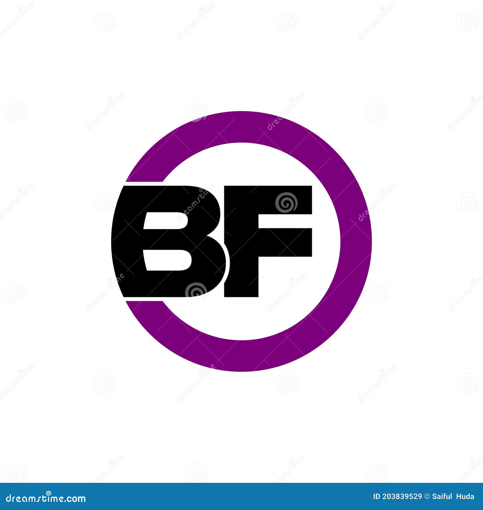 Letter BF Simple Monogram Logo Icon Design. Stock Vector - Illustration ...