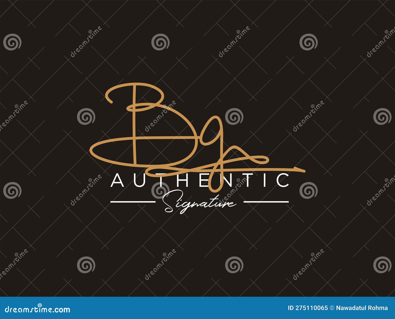 Letter BG Signature Logo Template Vector Stock Vector - Illustration of ...