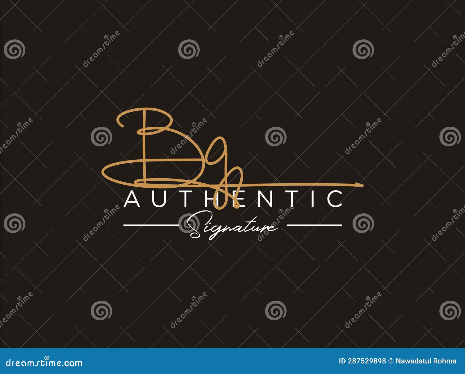 Letter BG Signature Logo Template Vector Stock Vector - Illustration of ...