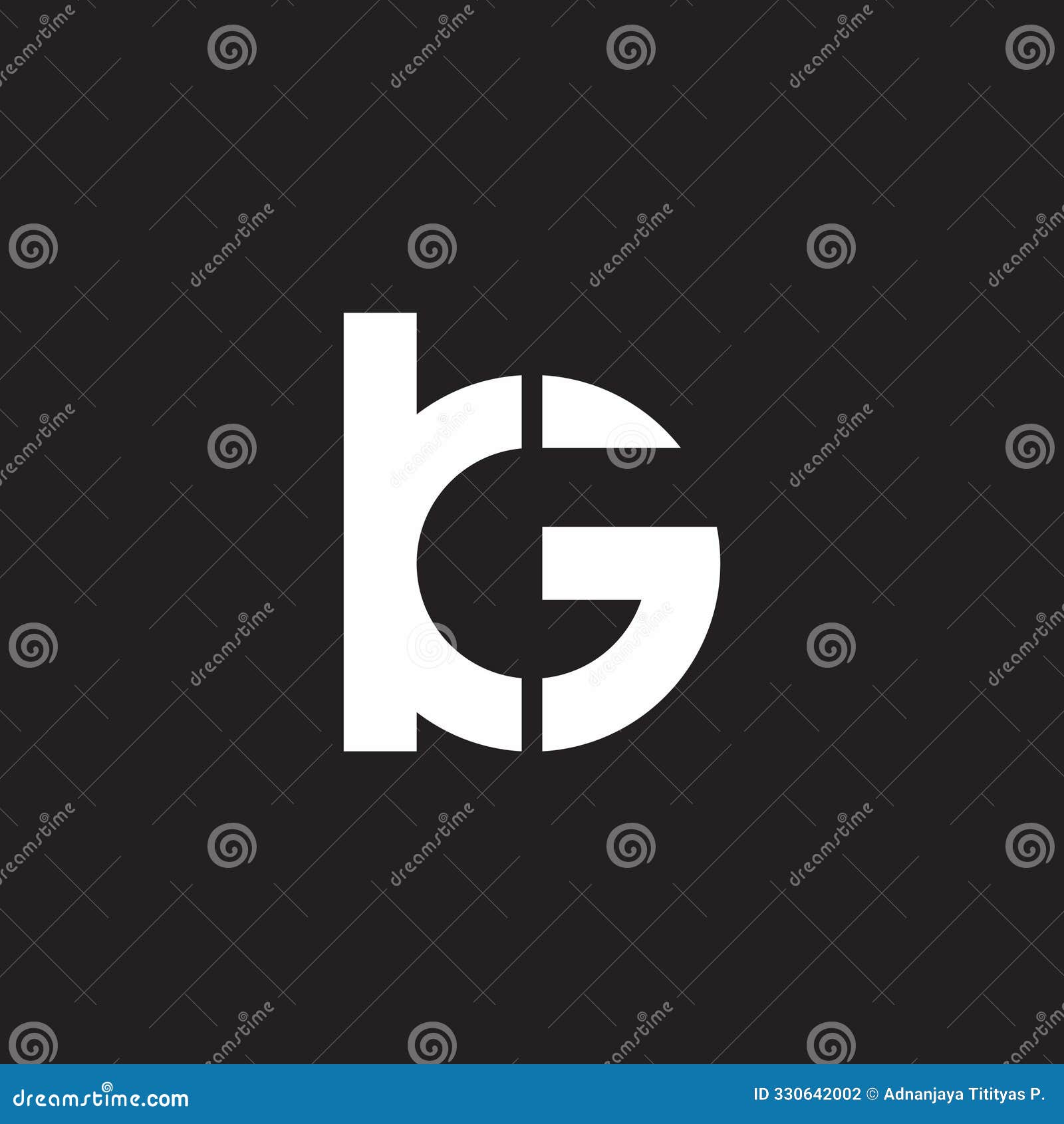 Letter Bg Simple Linked Line Round Logo Vector | CartoonDealer.com ...