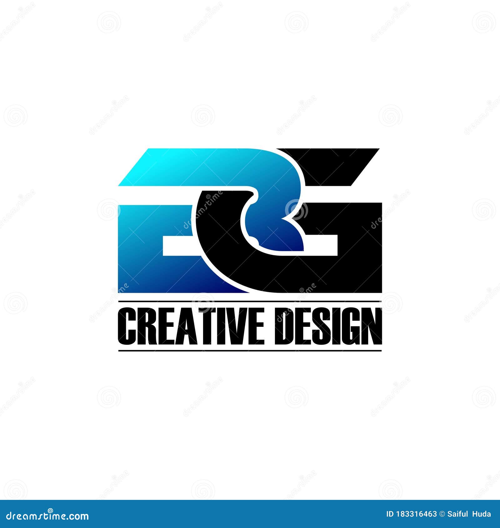 Letter BG Simple Logo Design Vector. Stock Vector - Illustration of ...