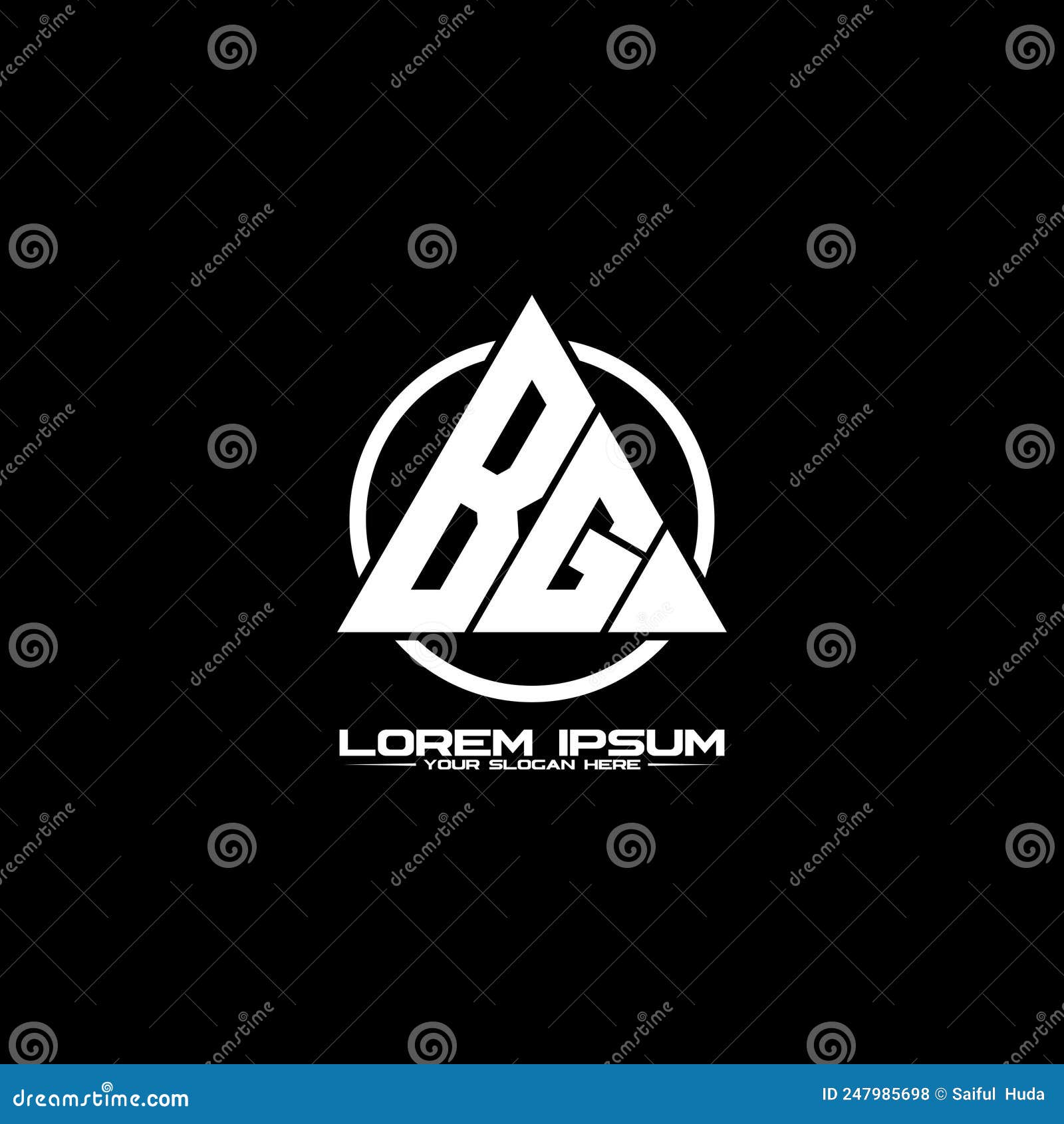 Letter BG Simple Monogram Logo Icon Design. Stock Vector - Illustration ...