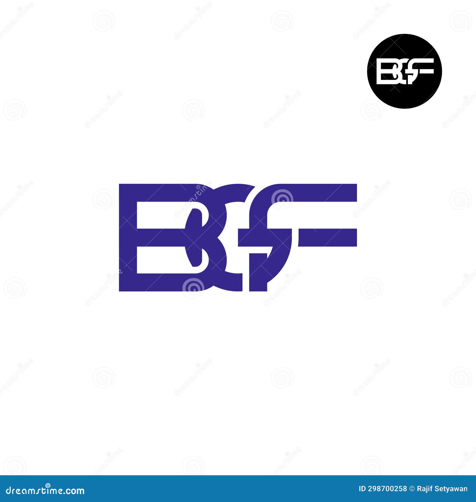 Letter BGF Monogram Logo Design Stock Vector - Illustration of letters ...