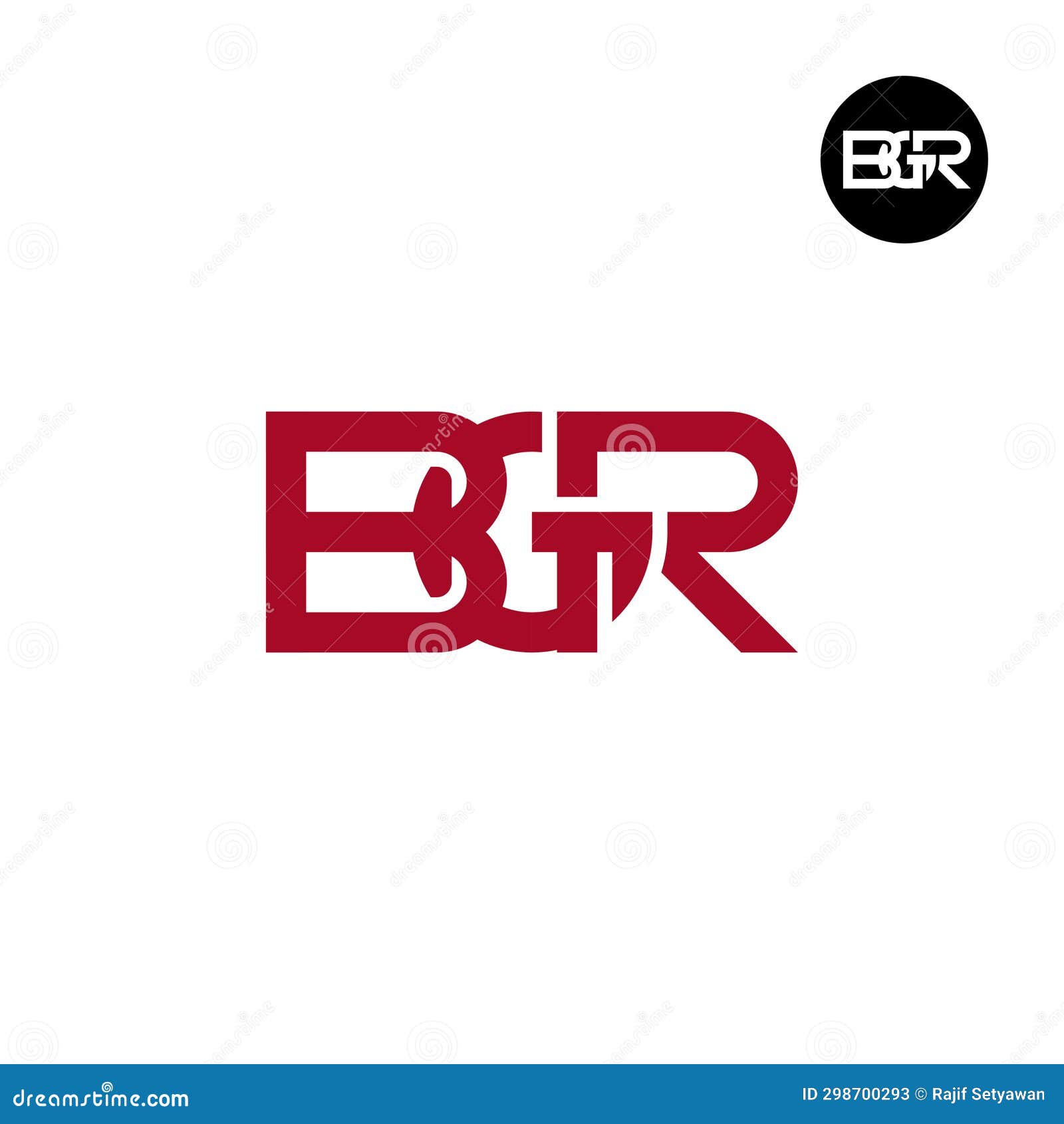 Letter BGR Monogram Logo Design Stock Illustration - Illustration of ...