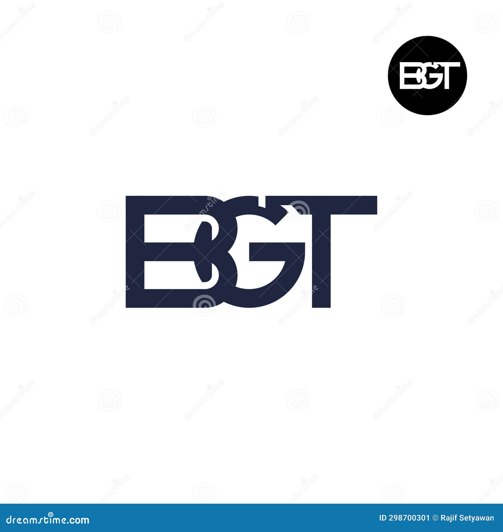 Letter BGT Monogram Logo Design Stock Illustration - Illustration of ...