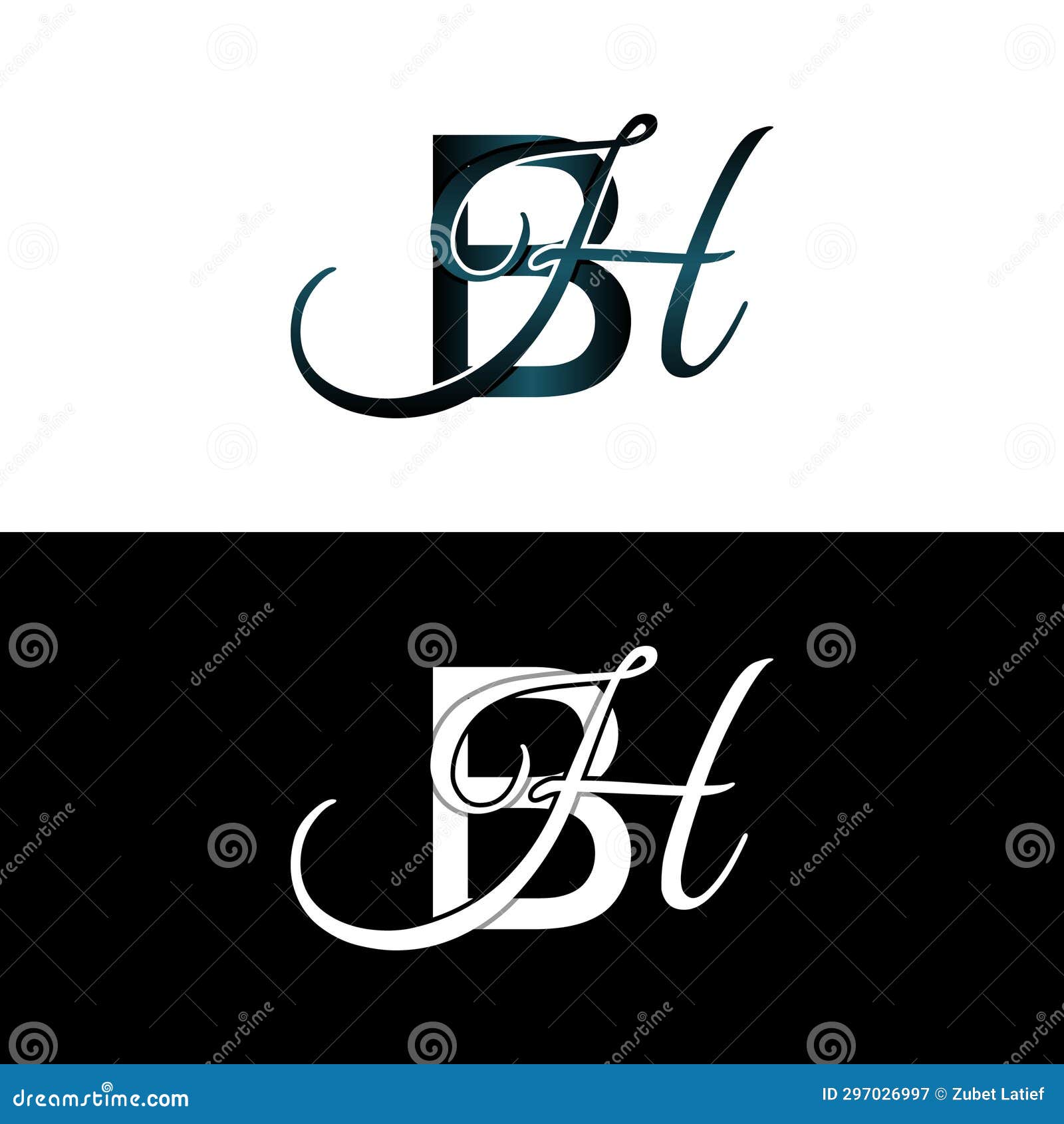 Letter BH Luxury Modern Monogram Logo Vector Design, Logo Initial ...