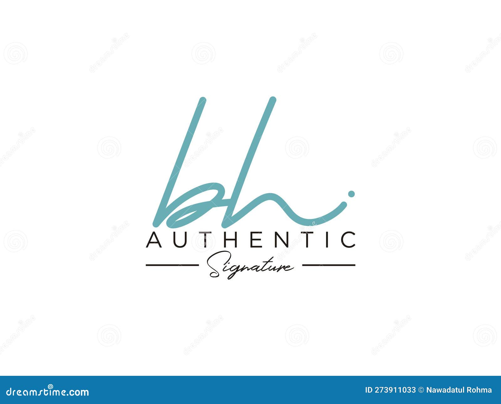 Letter BH Signature Logo Template Vector Stock Vector - Illustration of ...