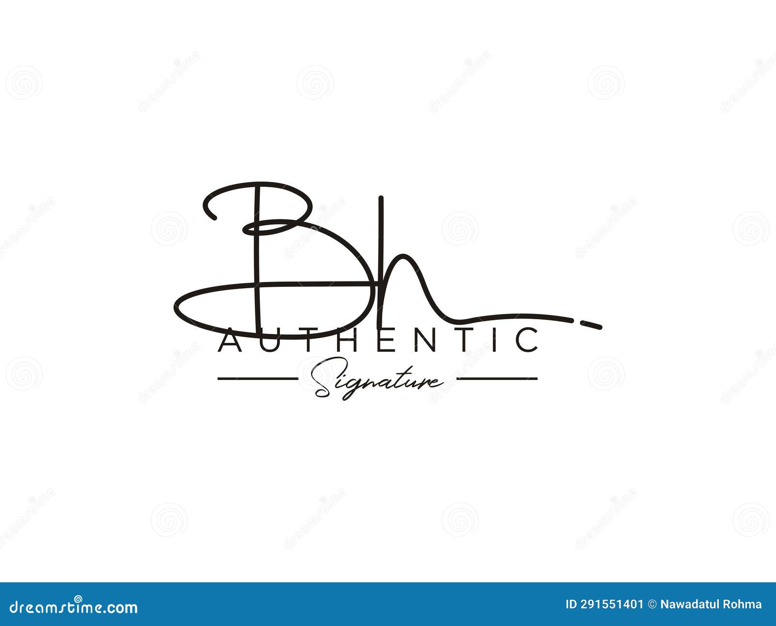 Letter BH Signature Logo Template Vector Stock Vector - Illustration of ...