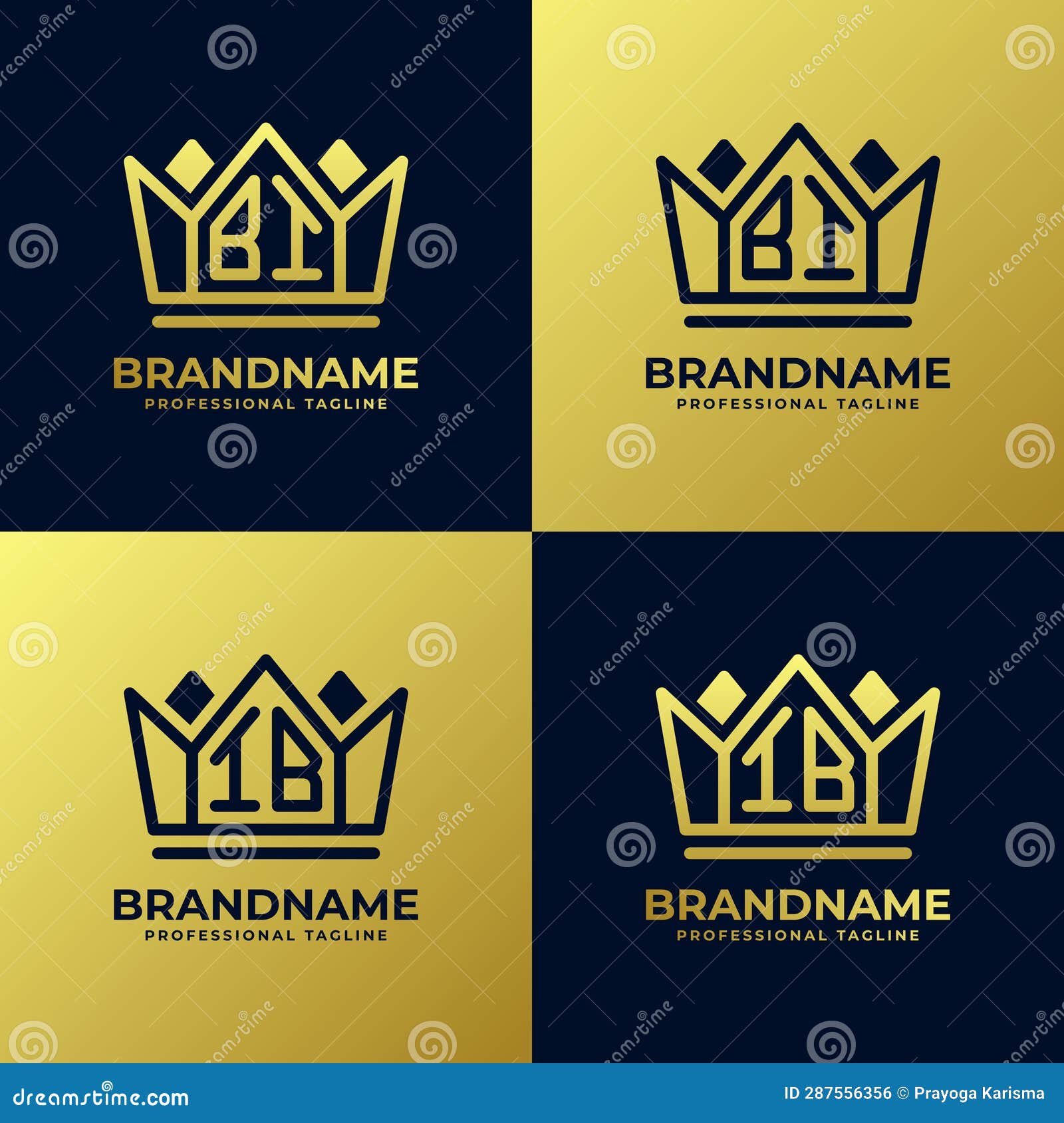 Letter BI and IB Home King Logo Set, Suitable for Business with BI or ...