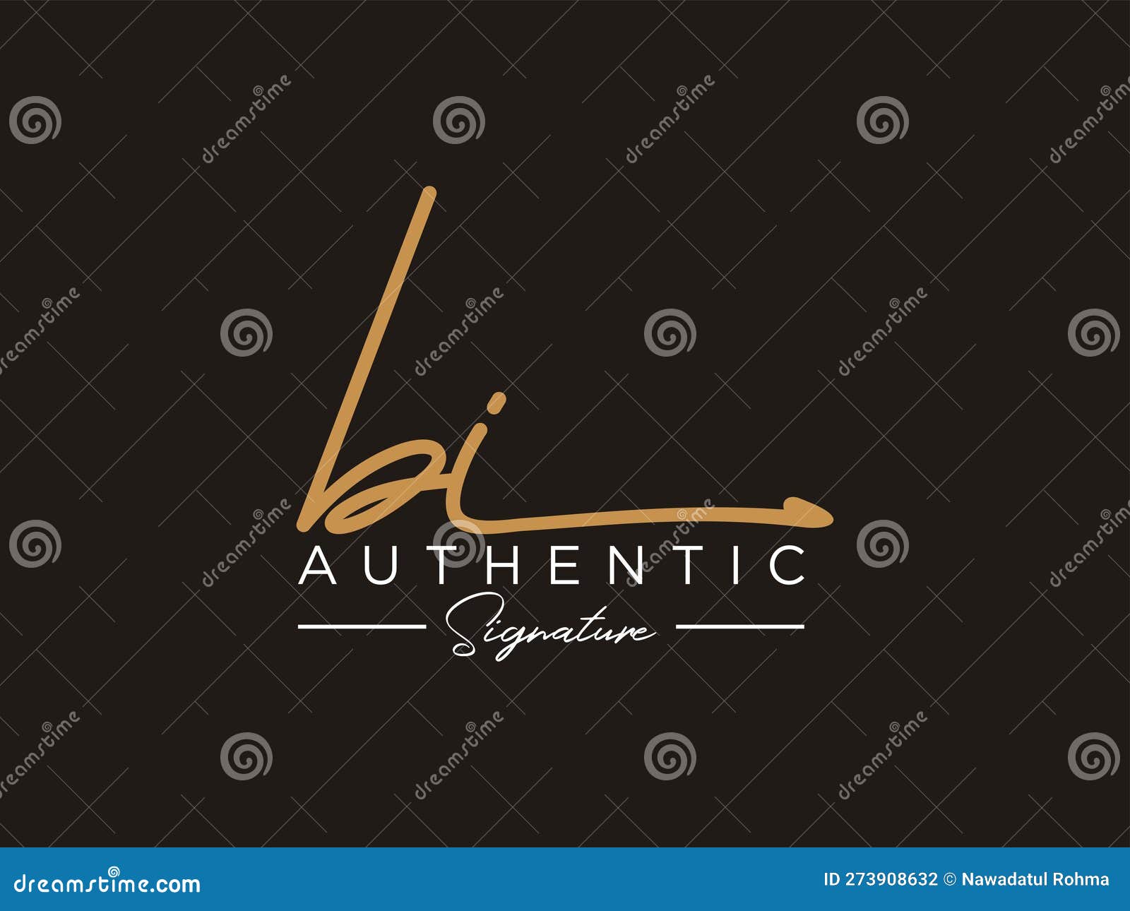 Letter BI Signature Logo Template Vector Stock Vector - Illustration of ...