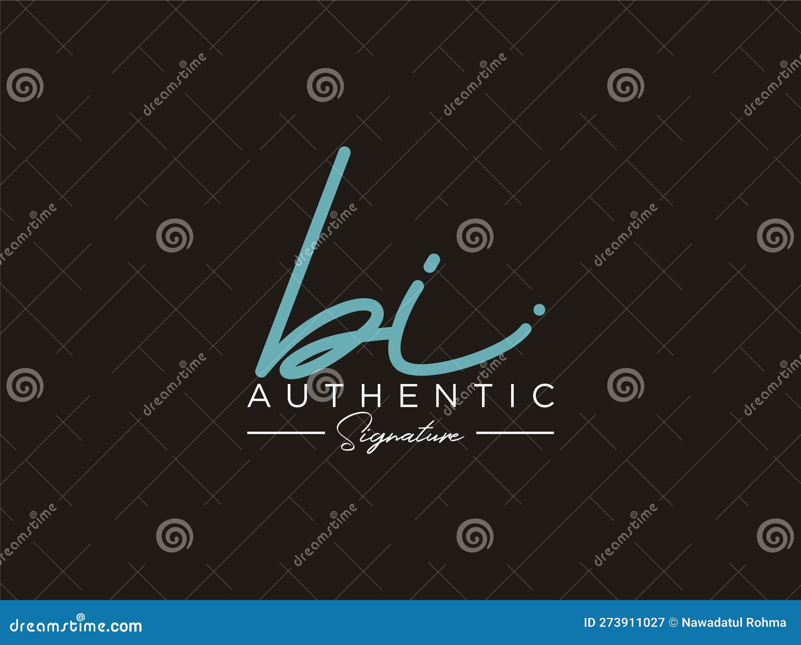 Letter BI Signature Logo Template Vector Stock Vector - Illustration of ...