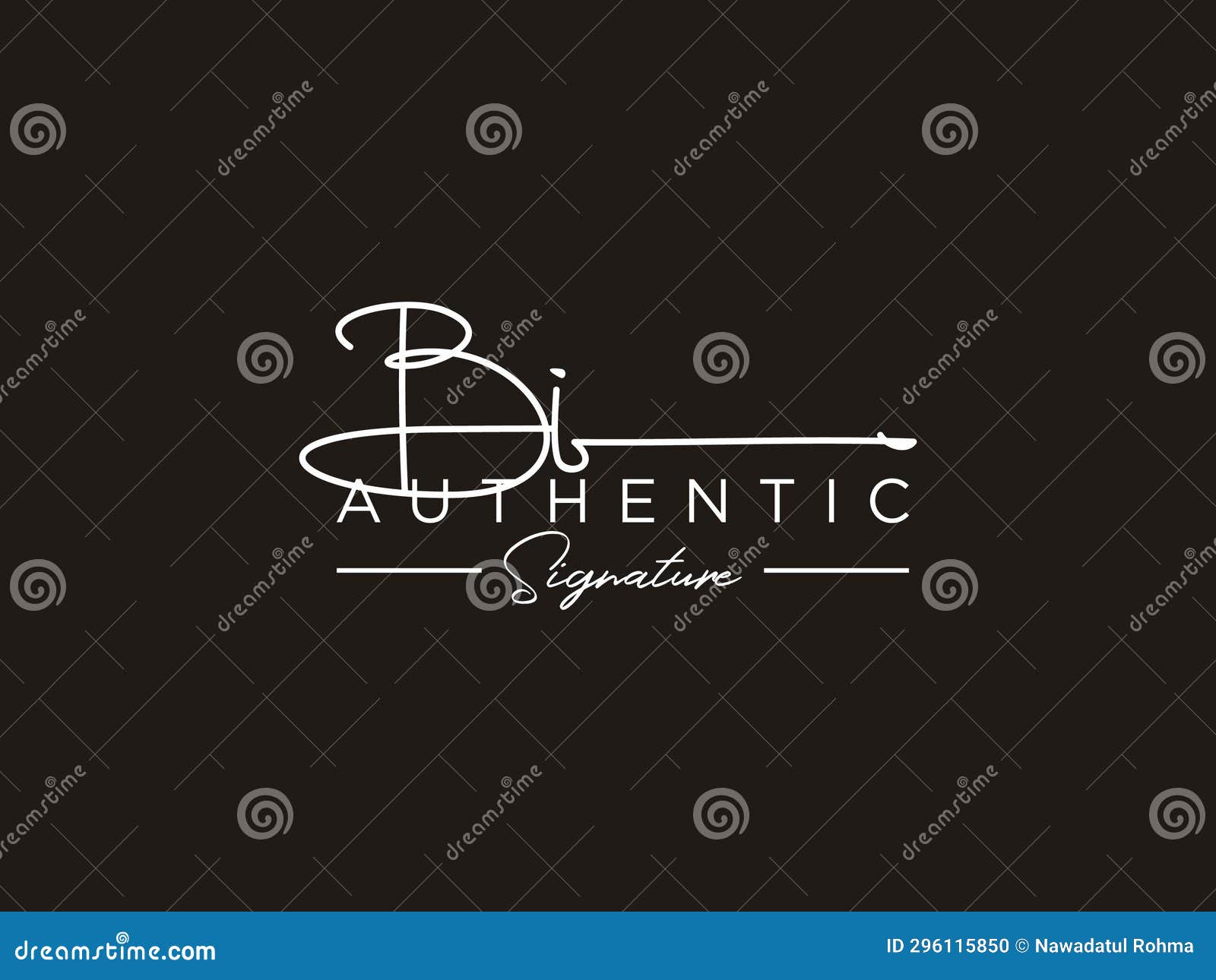 Letter BI Signature Logo Template Vector Stock Vector - Illustration of ...