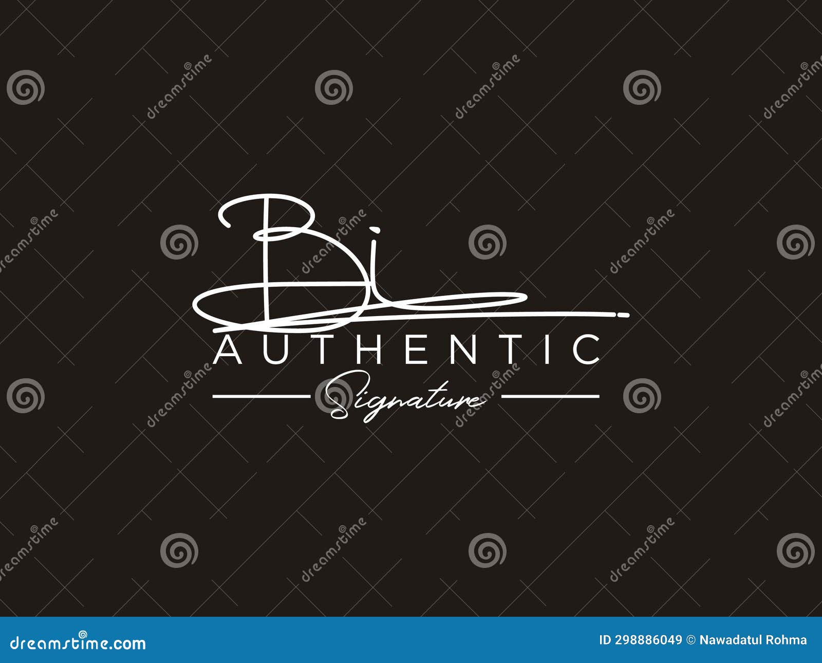 Letter BI Signature Logo Template Vector Stock Vector - Illustration of ...